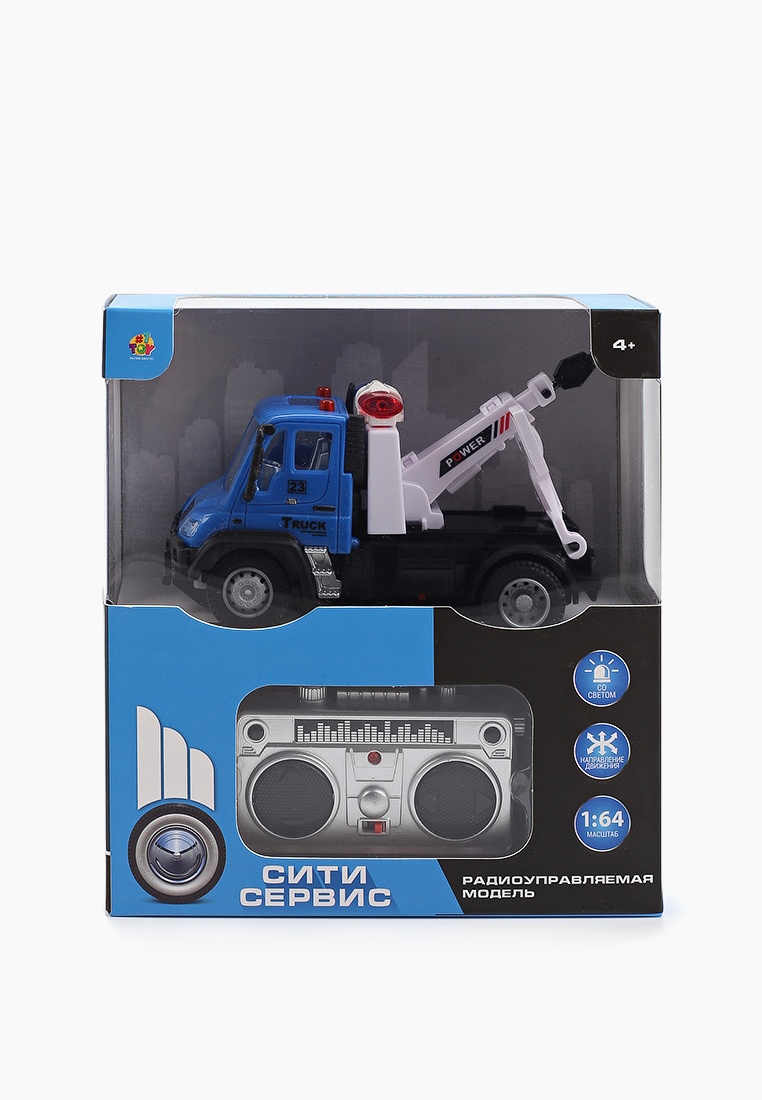 Игрушка радиоуправляемая 1Toy эвакуатор, цвет: синий, MP002XC01PE8 ...