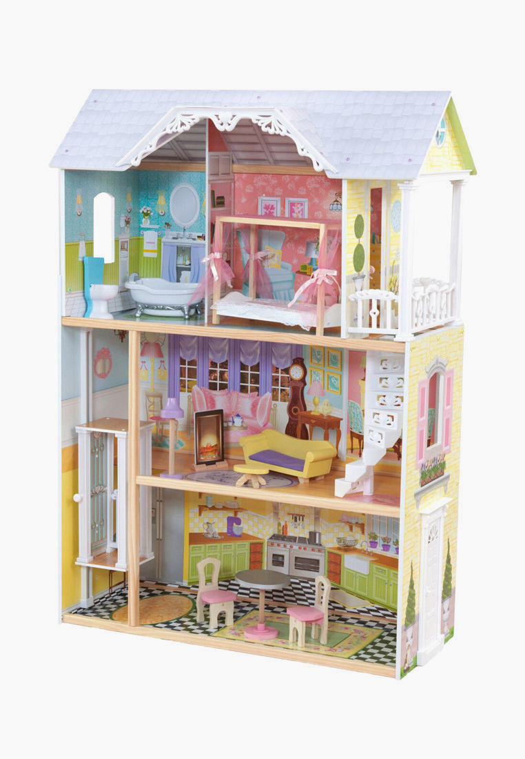 Дом для куклы KidKraft Кайли, с мебелью 10 предметов в наборе, для ...