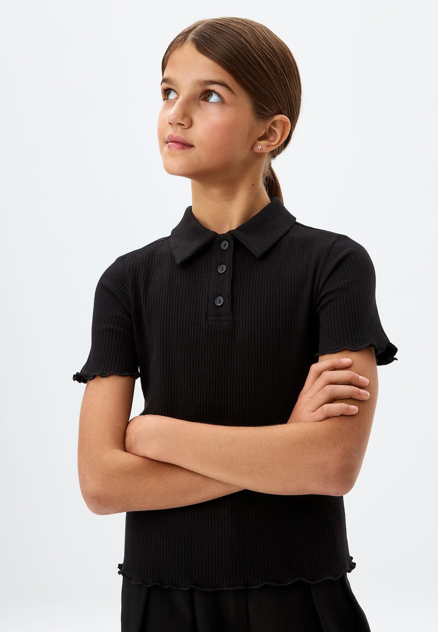 Поло Sela, цвет: черный, MP002XG03MGH — купить в интернет-магазине Lamoda