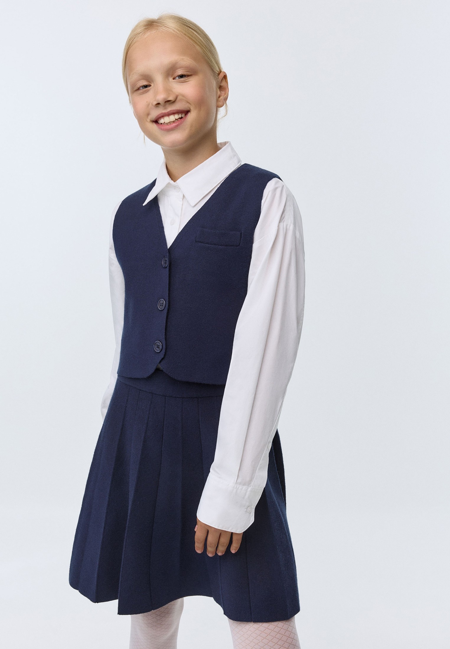 Жилет Sela School collection, цвет: синий, MP002XG0443Q — купить в ...