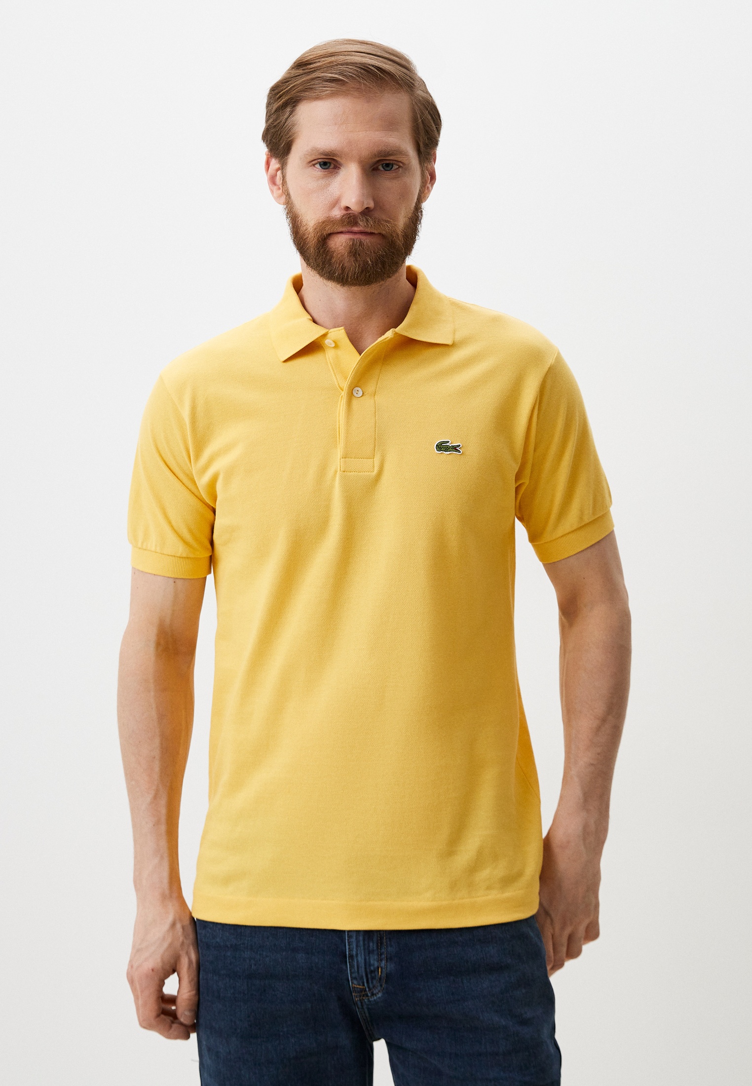 Поло Lacoste, цвет: желтый, MP002XM007TW — купить в интернет-магазине ...
