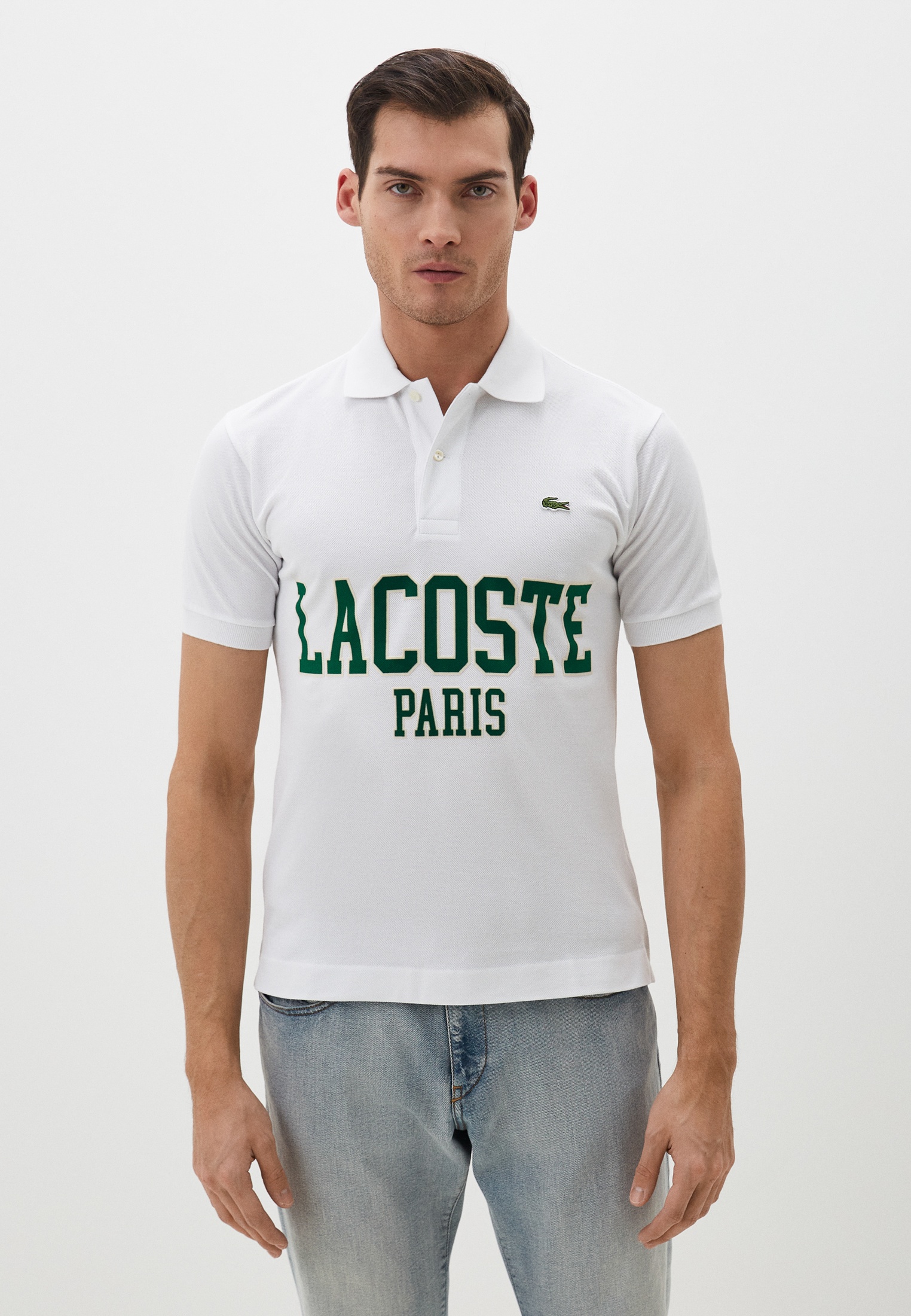 Поло Lacoste Classic Fit, цвет: белый, MP002XM00A3W — купить в интернет ...