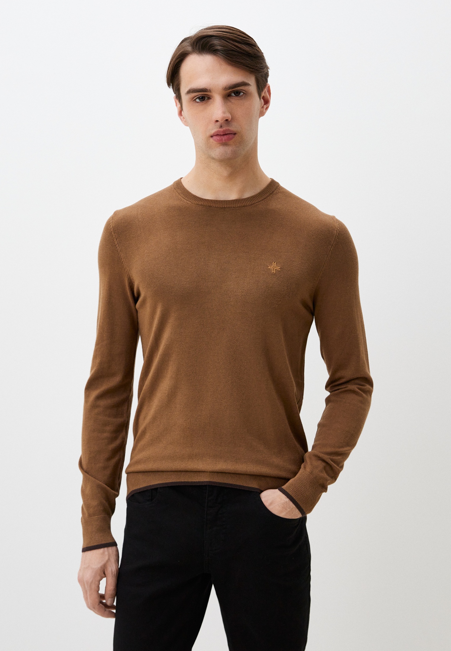 Джемпер ZU Elements, цвет: коричневый, MP002XM00C9P — купить в интернет-магазине Lamoda