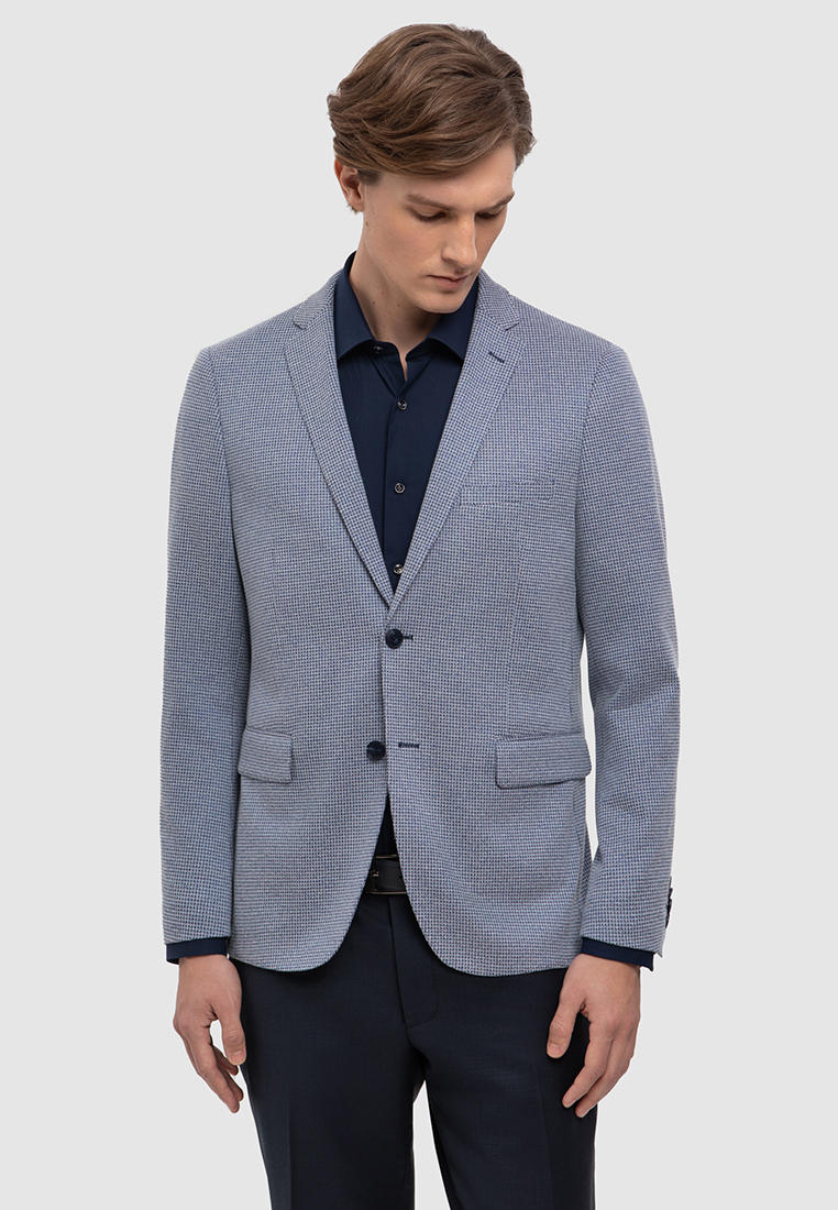 Пиджак Kanzler Slim fit Lamoda Online Exclusive , цвет: голубой ...