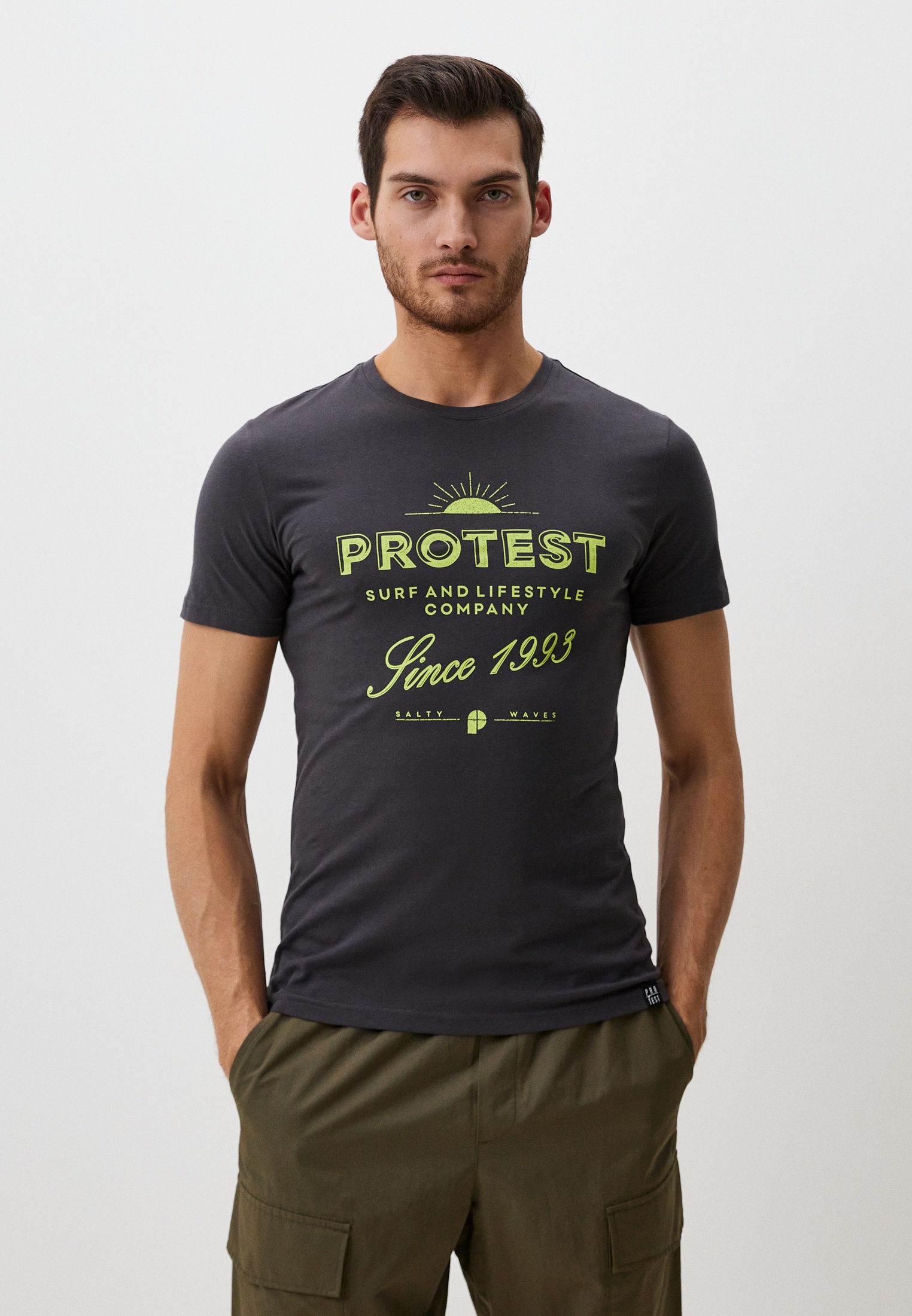 Футболка Protest, цвет: серый, MP002XM00GV8 — купить в интернет ...
