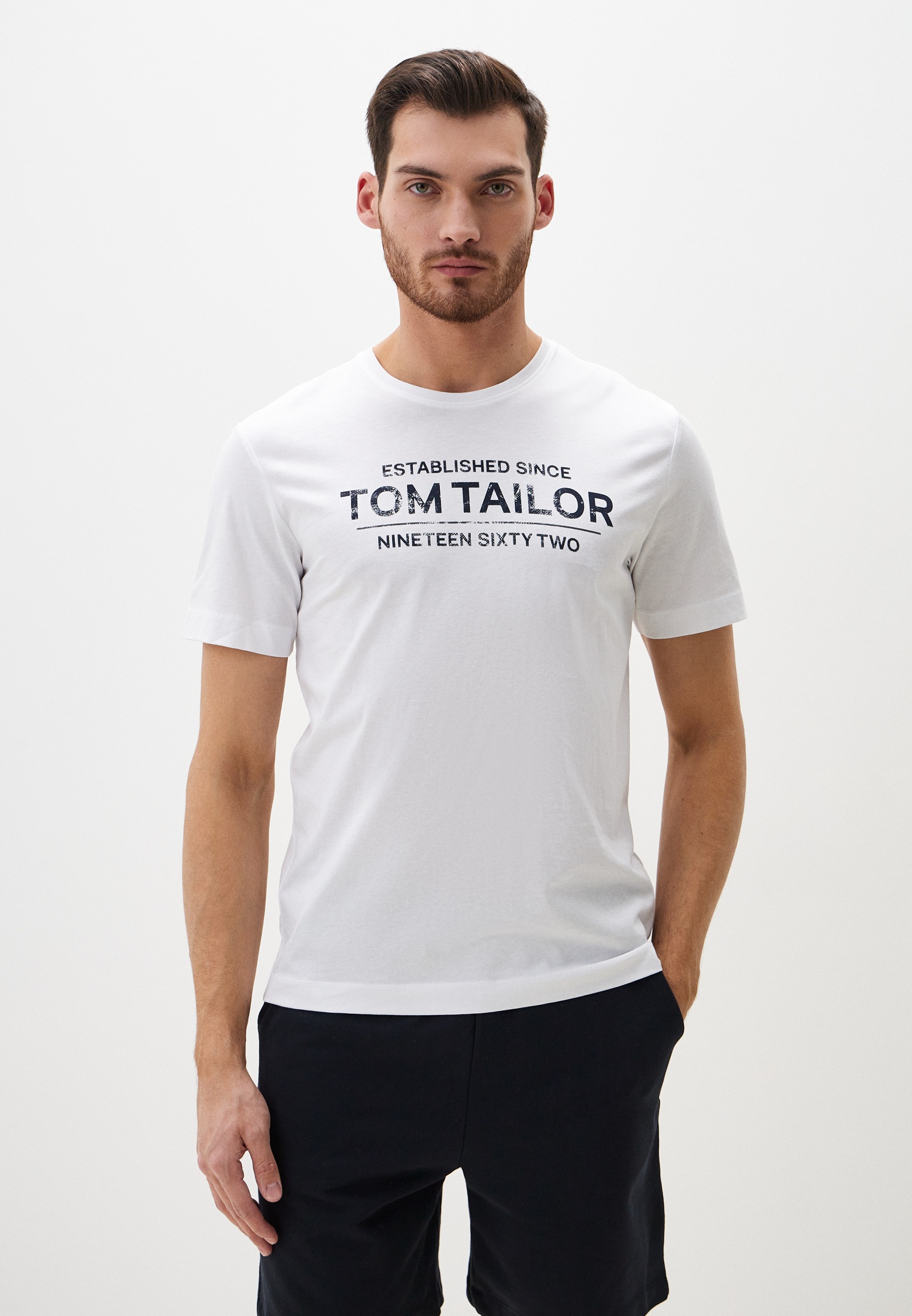 Футболка Tom Tailor, цвет: белый, MP002XM00I17 — купить в интернет ...