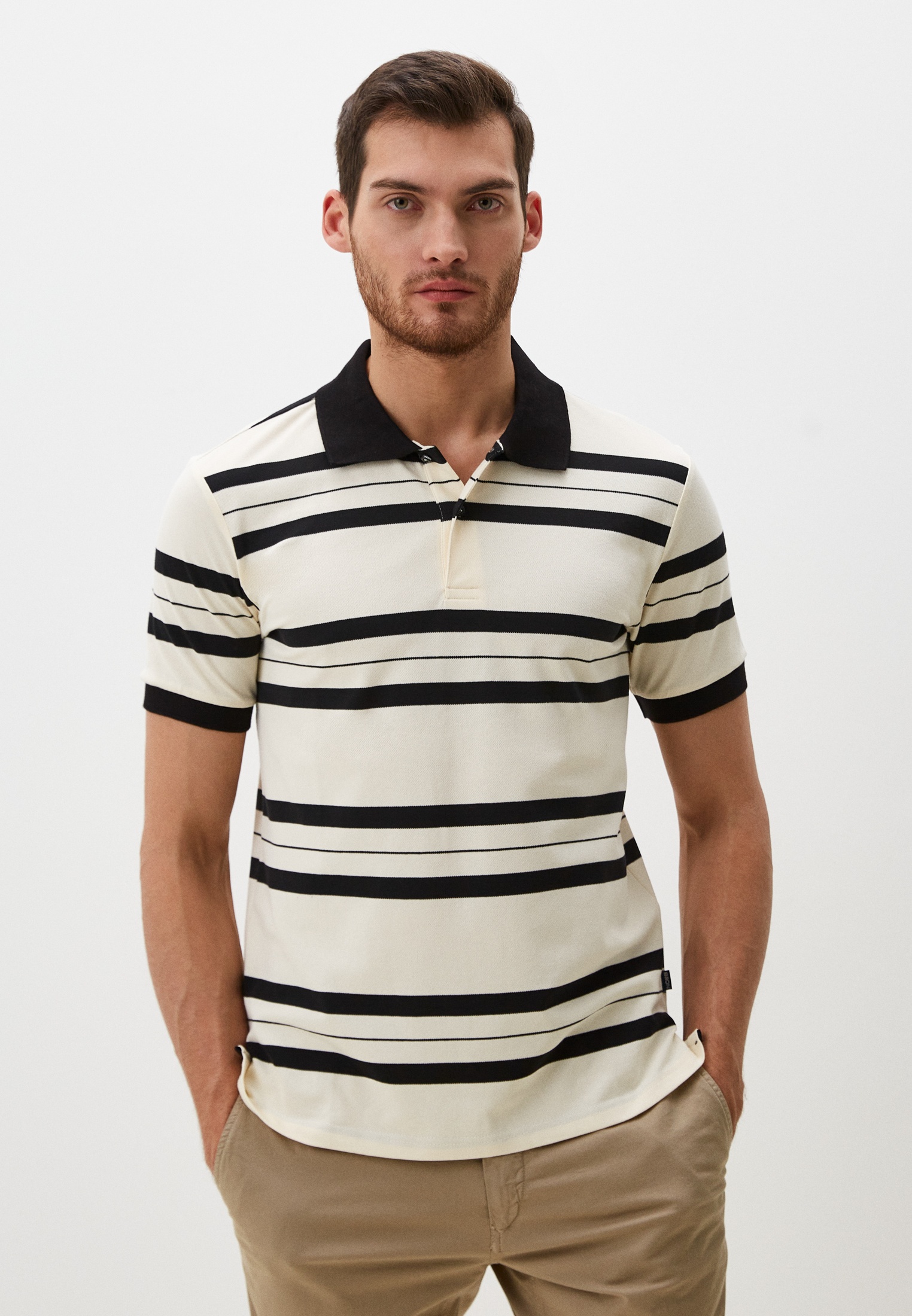 Поло Baon, цвет: бежевый, MP002XM00IAL — купить в интернет-магазине Lamoda