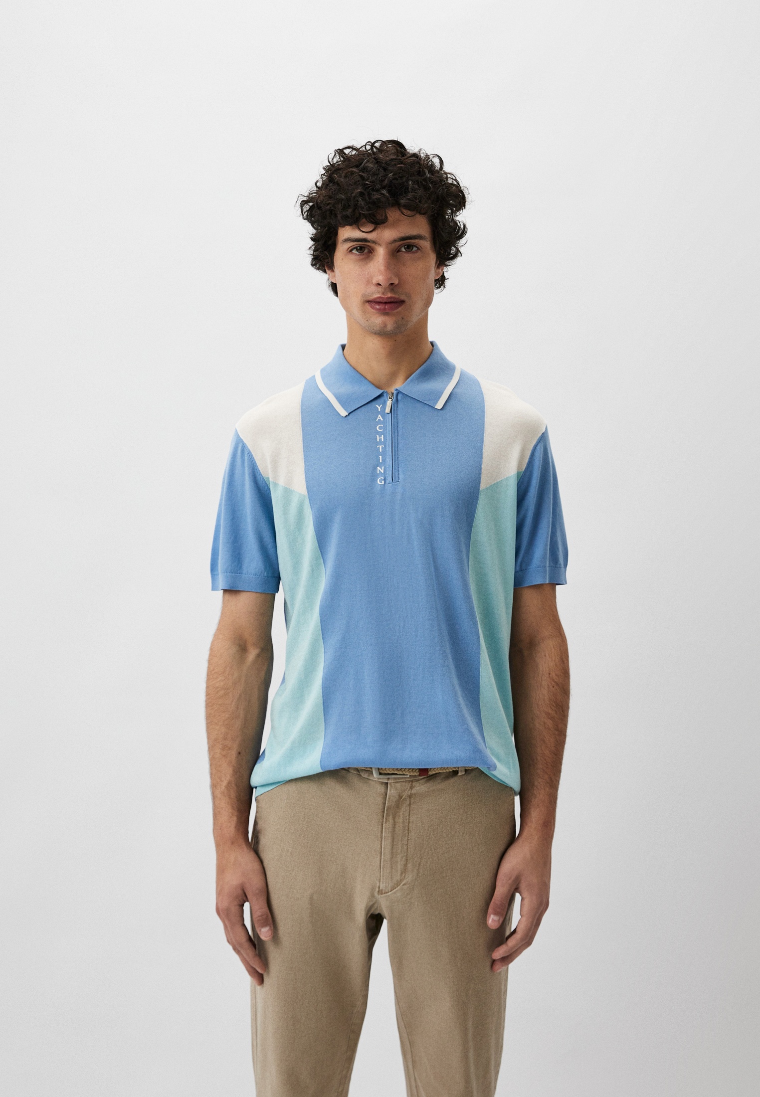 Поло Alessandro Manzoni Yachting, цвет: голубой, MP002XM00IYH — купить ...