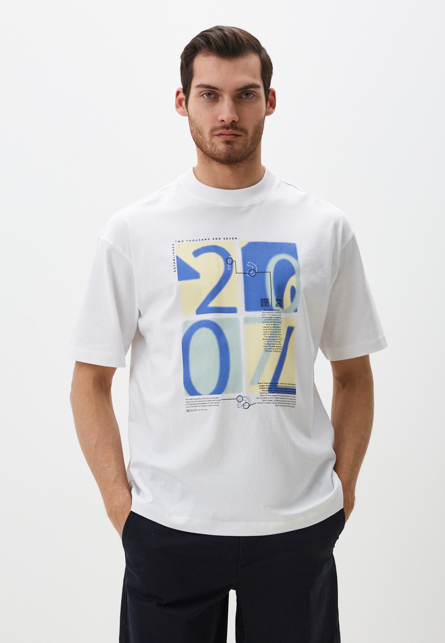 Футболка Tom Tailor , цвет: белый, MP002XM00J7R — купить в интернет ...