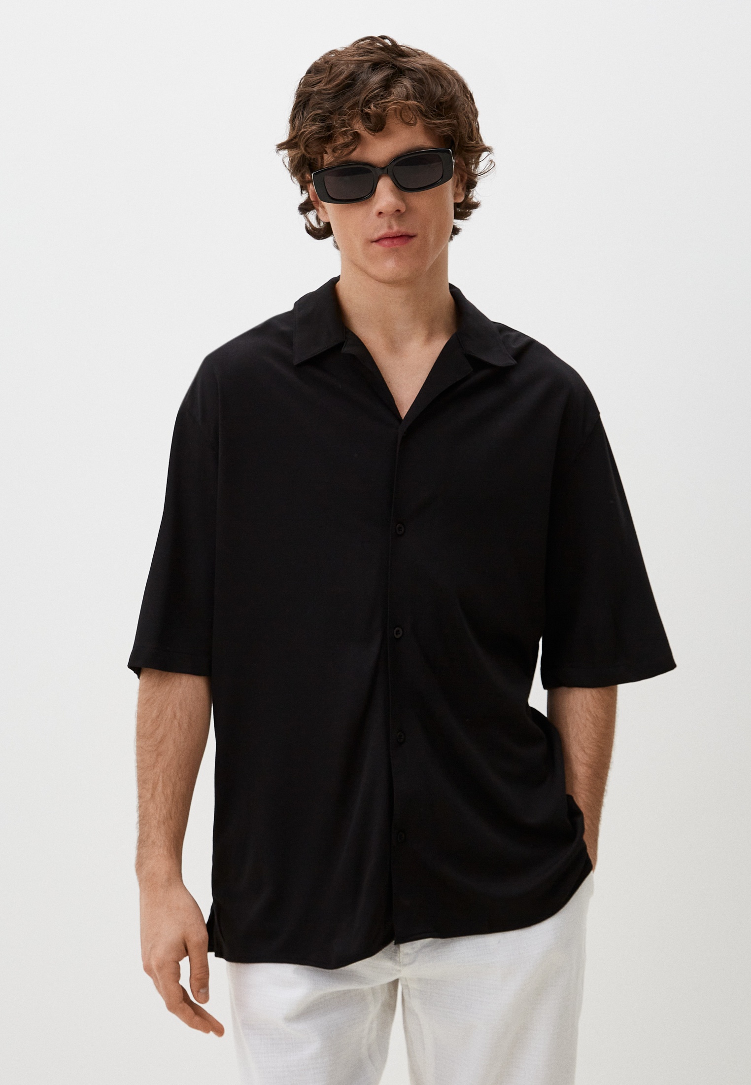 Рубашка O'STIN, цвет: черный, MP002XM00KFX — купить в интернет-магазине ...