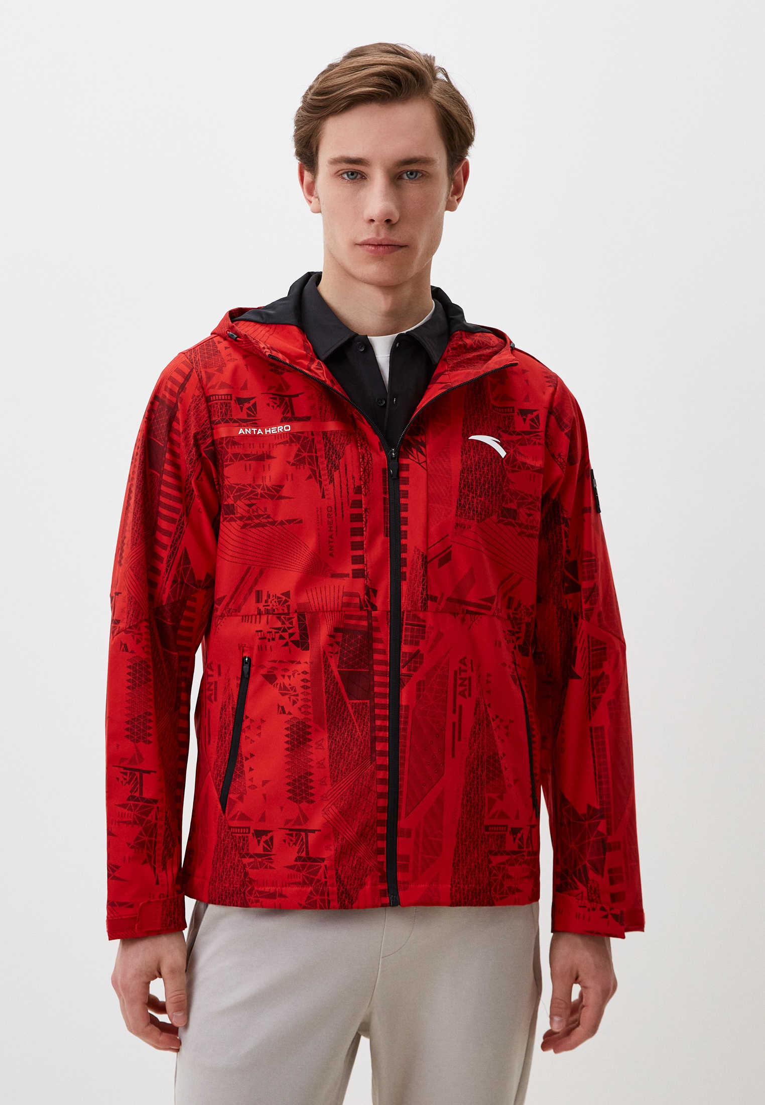 Ветровка Anta HERO AEROGEL PRINTING/WATER RESISTANT, цвет: красный ...