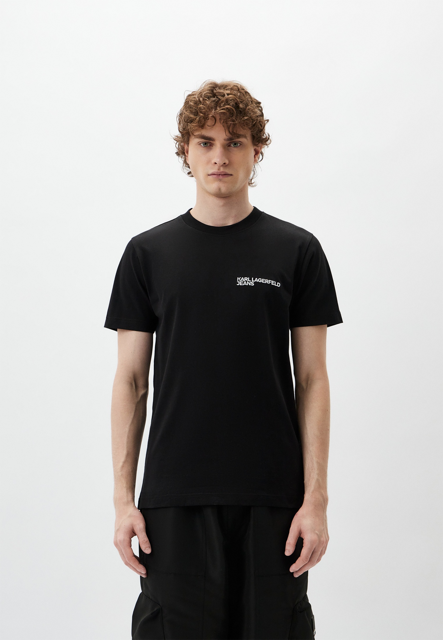 Футболка Karl Lagerfeld Jeans, цвет: черный, MP002XM00MHQ — купить в ...
