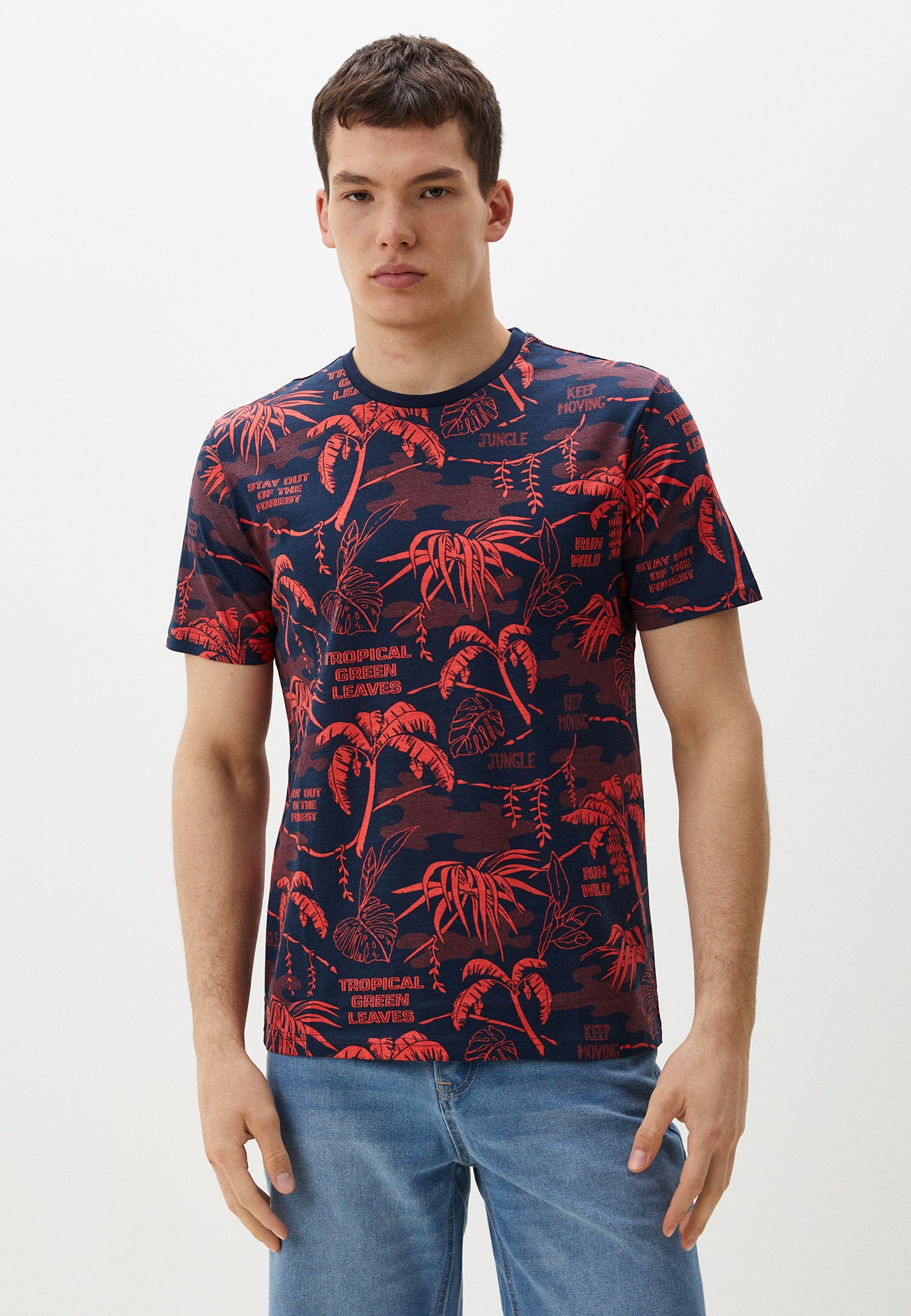 Футболка Zolla, цвет: синий, MP002XM00MXY — купить в интернет-магазине ...