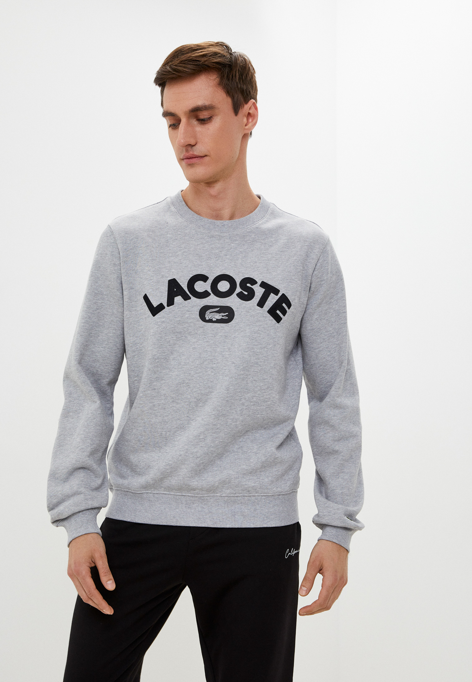 Свитшот Lacoste, цвет: серый, MP002XM08GRO — купить в интернет-магазине ...