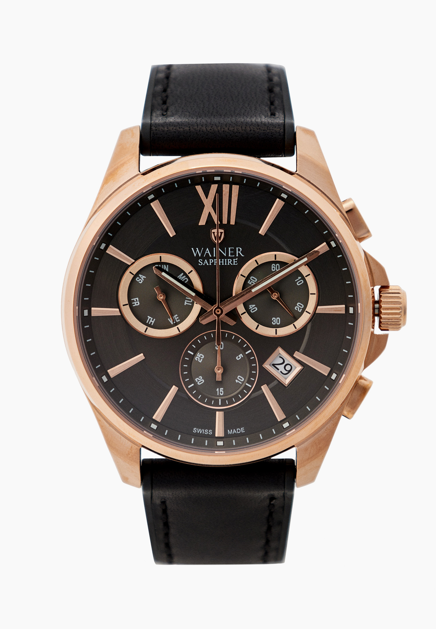 Часы Wainer, цвет: черный, MP002XM0937R — купить в интернет-магазине Lamoda