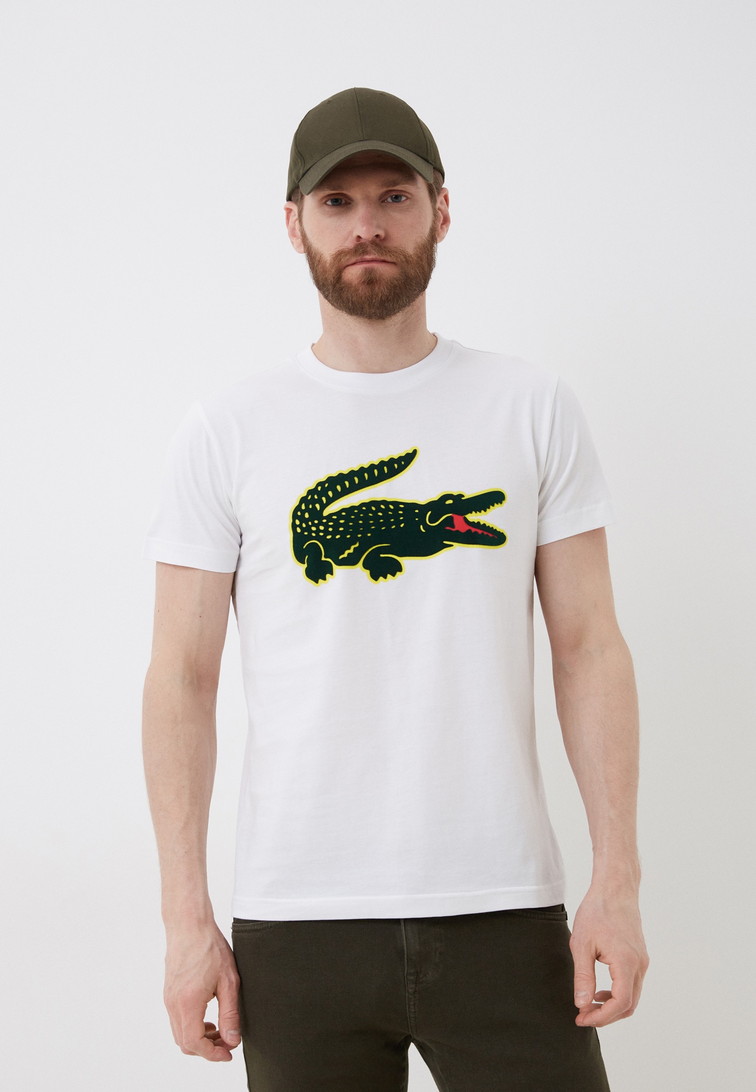 Футболка Lacoste, цвет: белый, MP002XM099MB — купить в интернет ...