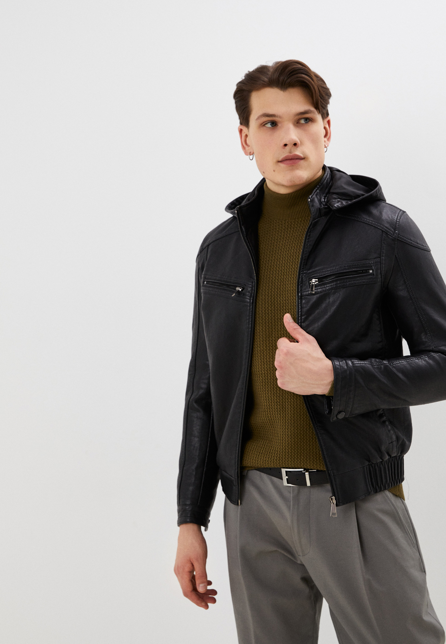 Куртка кожаная Ogmando, цвет: черный, MP002XM0A1T4 — купить в интернет ...