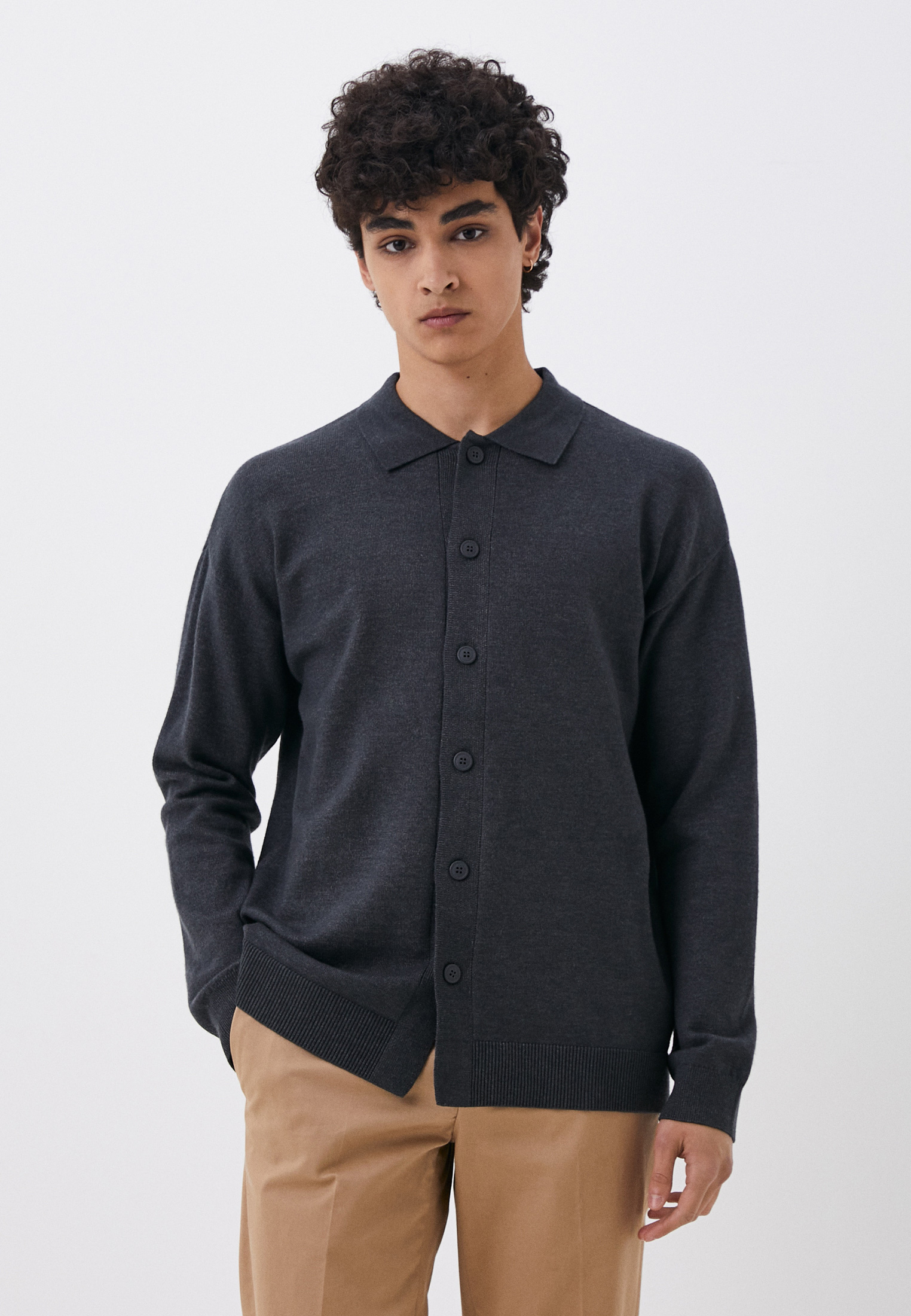 Кардиган Zrn Man, цвет: серый, MP002XM0AZ4P — купить в интернет-магазине Lamoda