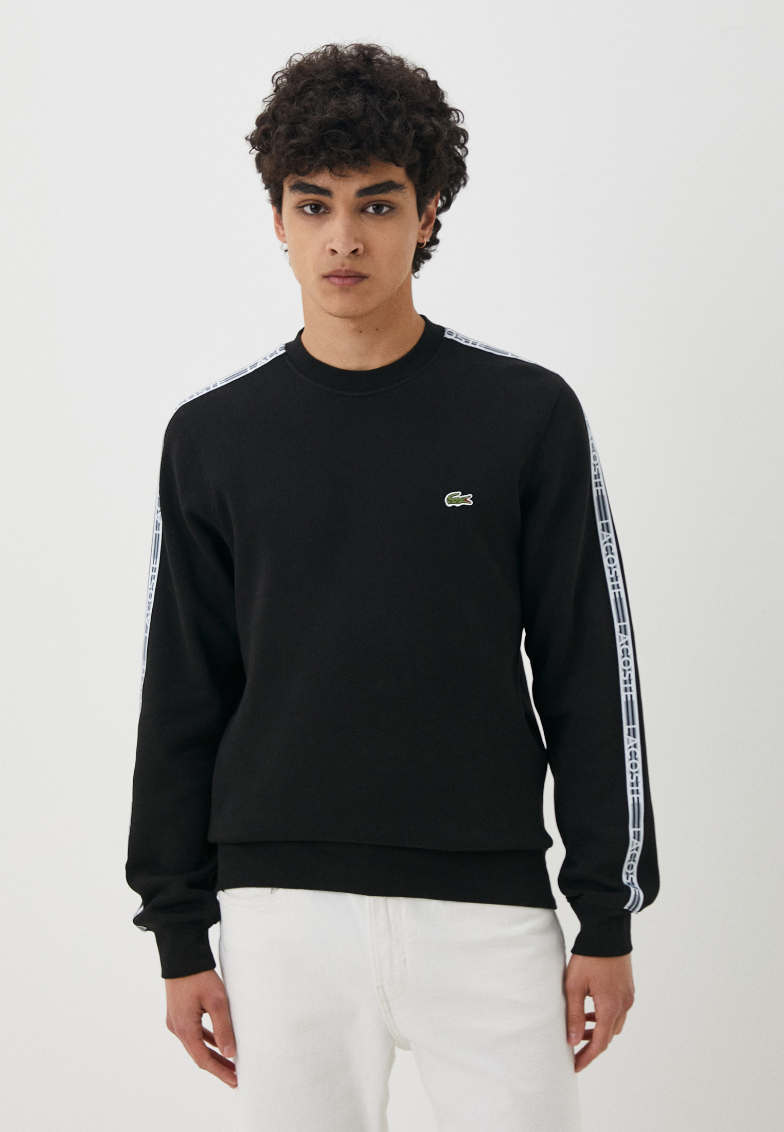 Свитшот Lacoste Lamoda Exclusive, цвет: черный, MP002XM0AZGY — купить в ...