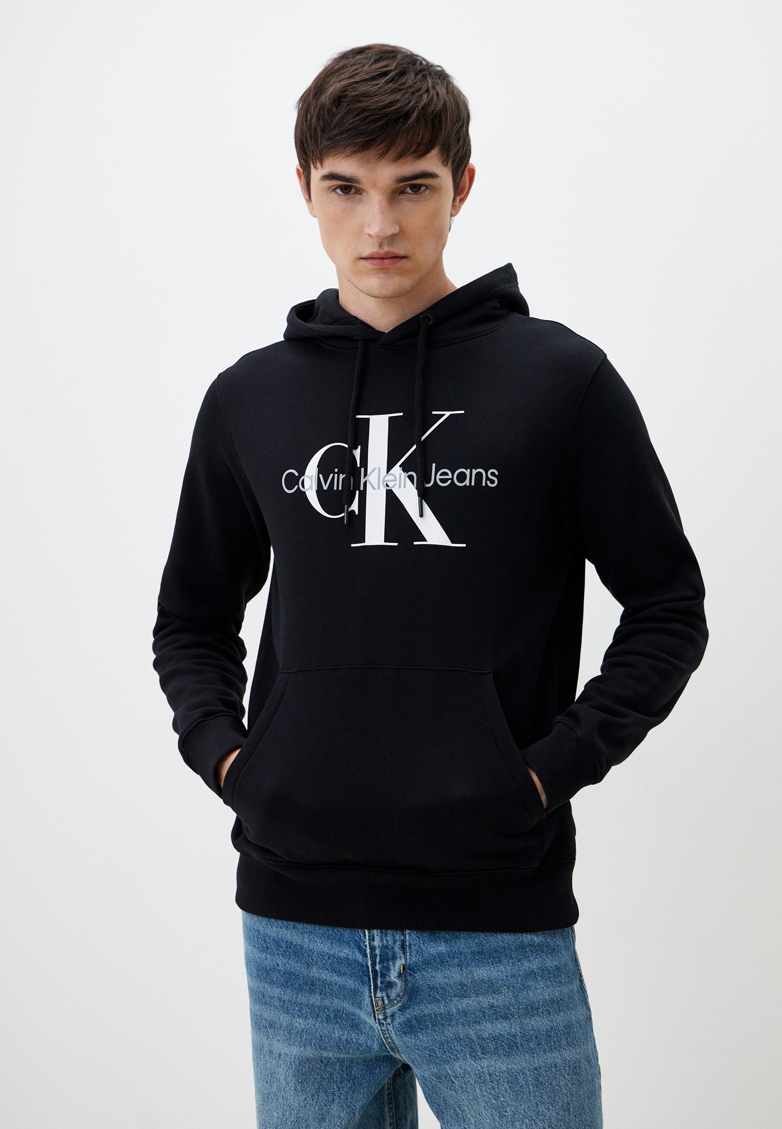 Худи Calvin Klein Jeans, цвет: черный, MP002XM0BL25 — купить в интернет ...