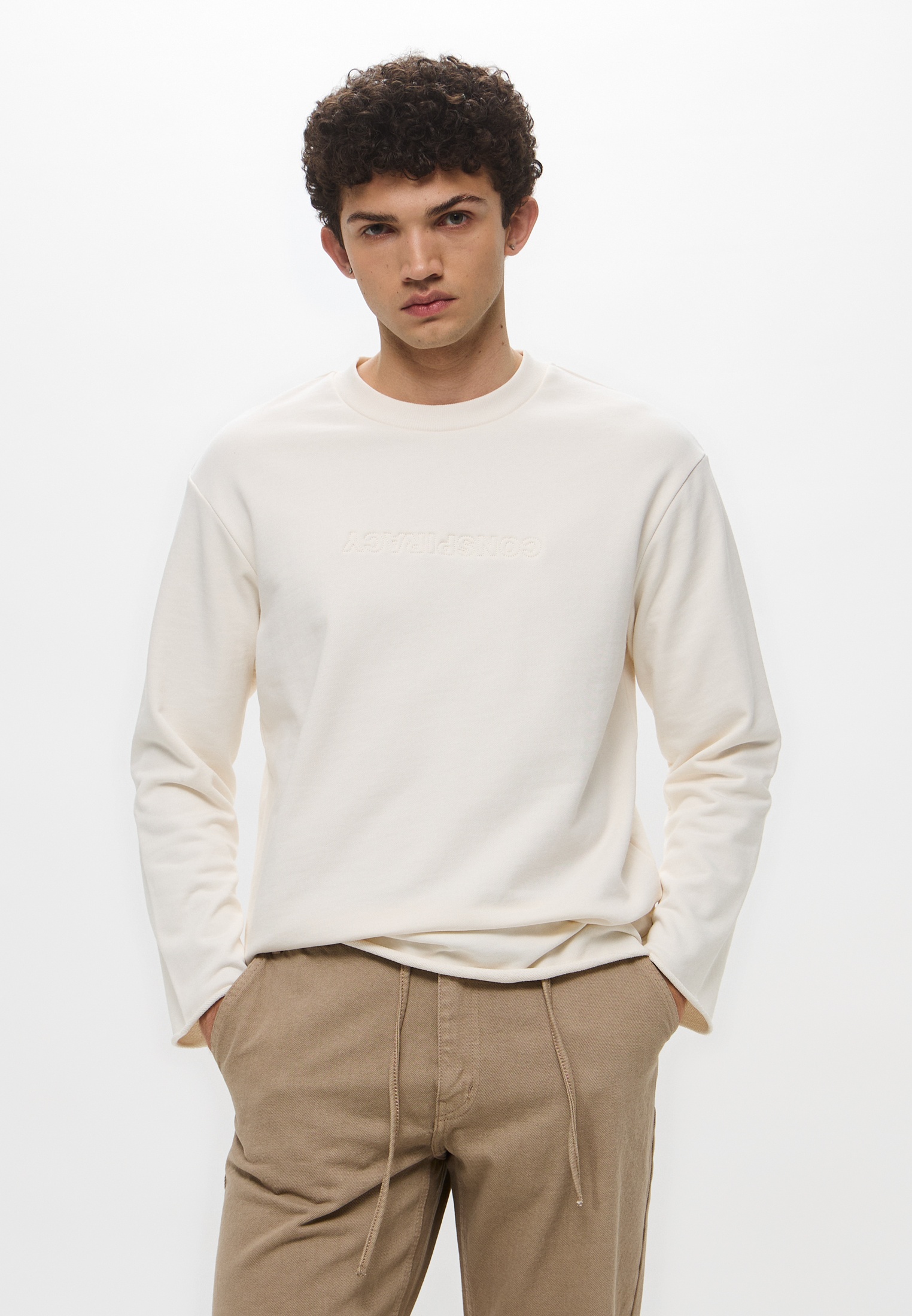 Свитшот Zrn Man, цвет: бежевый, MP002XM0CXMB — купить в интернет-магазине Lamoda