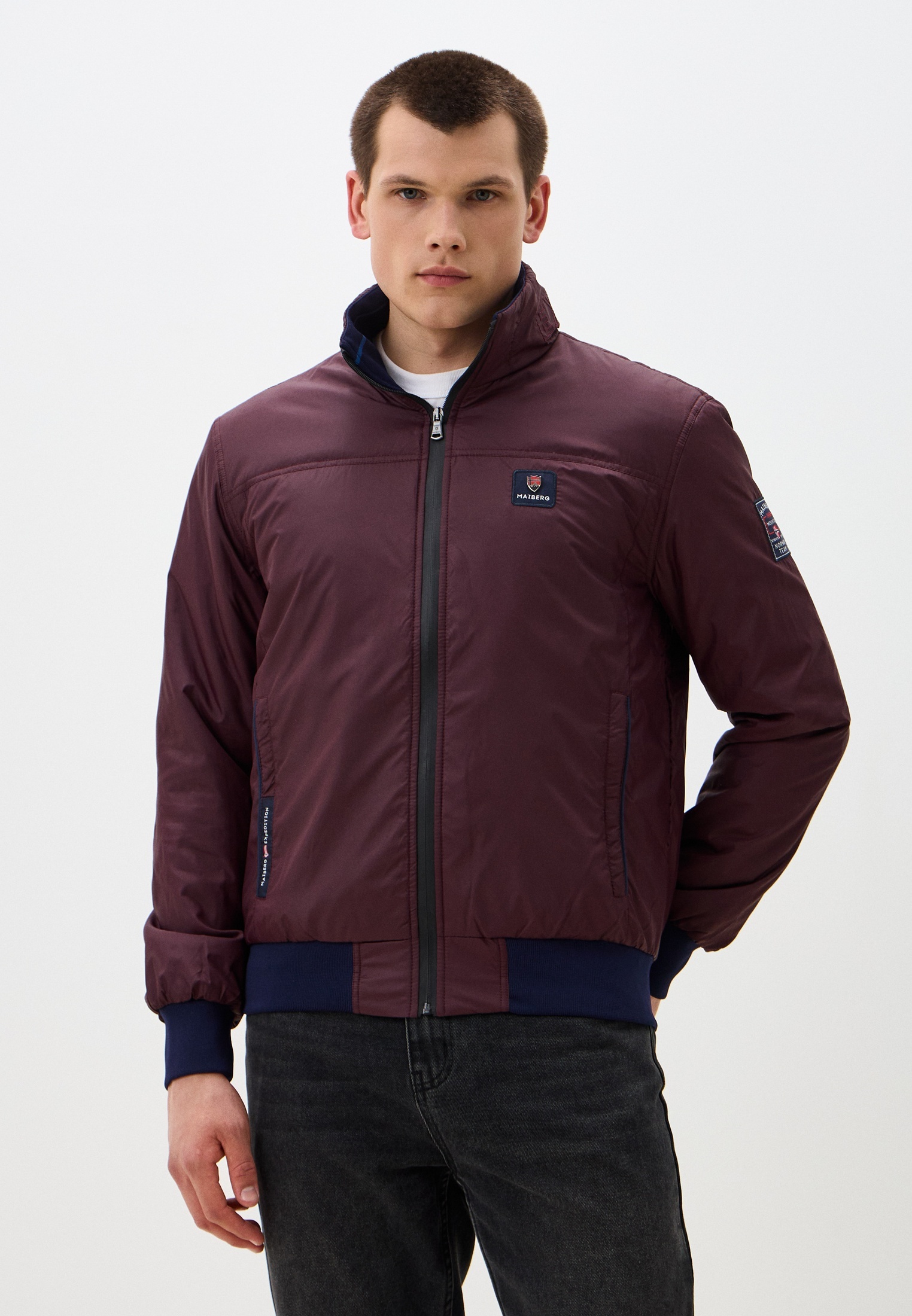 Бомбер Maiberg, цвет: бордовый, MP002XM0DAWQ — купить в интернет-магазине Lamoda