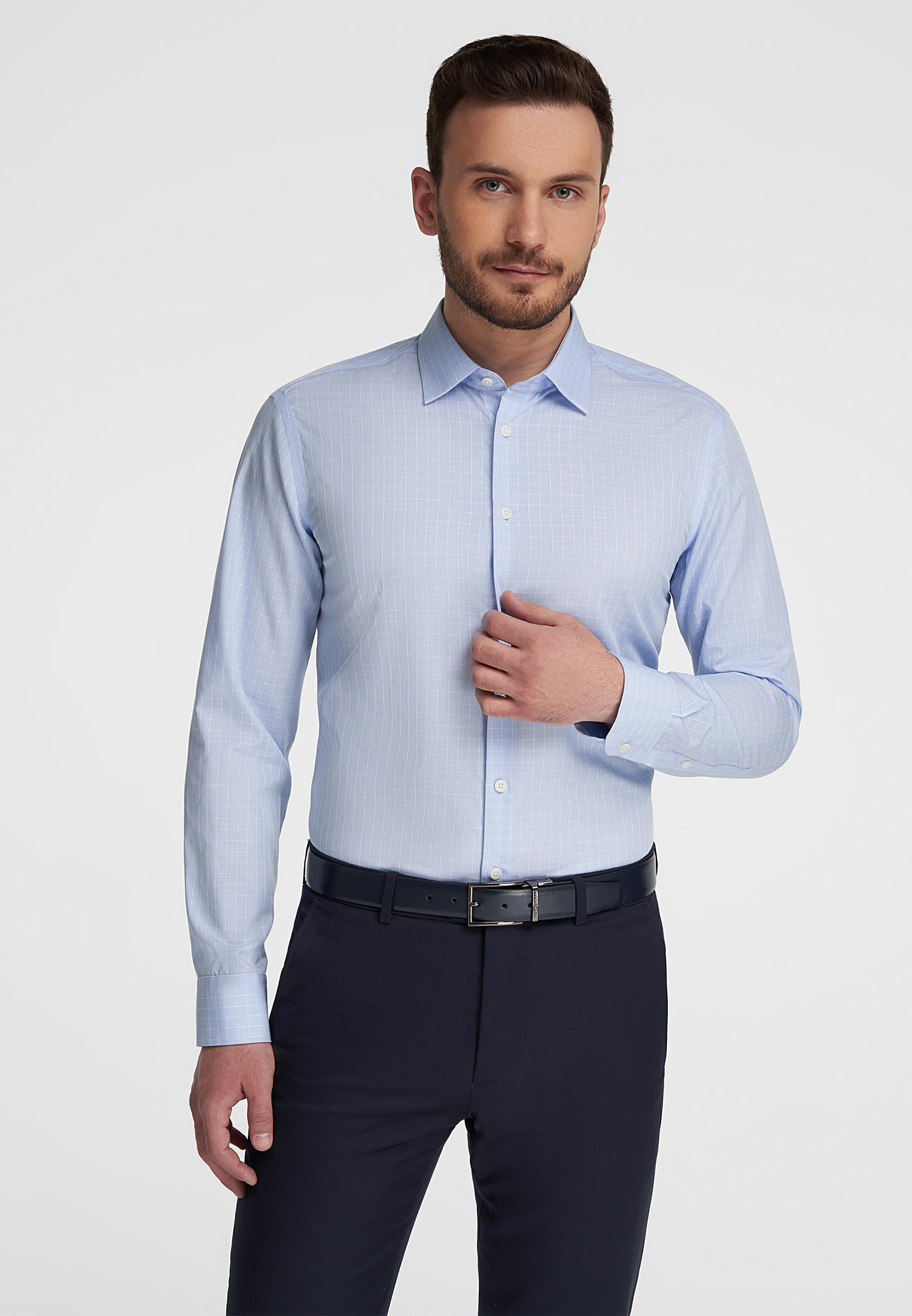 Рубашка HENDERSON SLIM FIT , цвет: голубой, MP002XM0SX3F — купить в ...