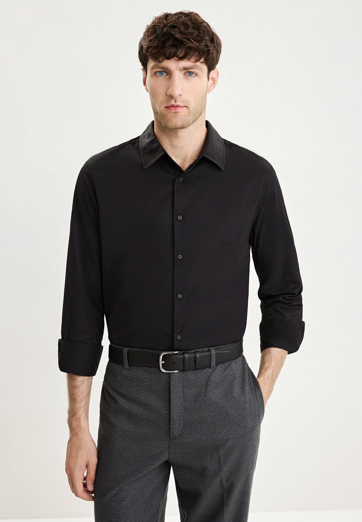 Рубашка Zrn Man, цвет: черный, MP002XM0VAEU — купить в интернет-магазине Lamoda