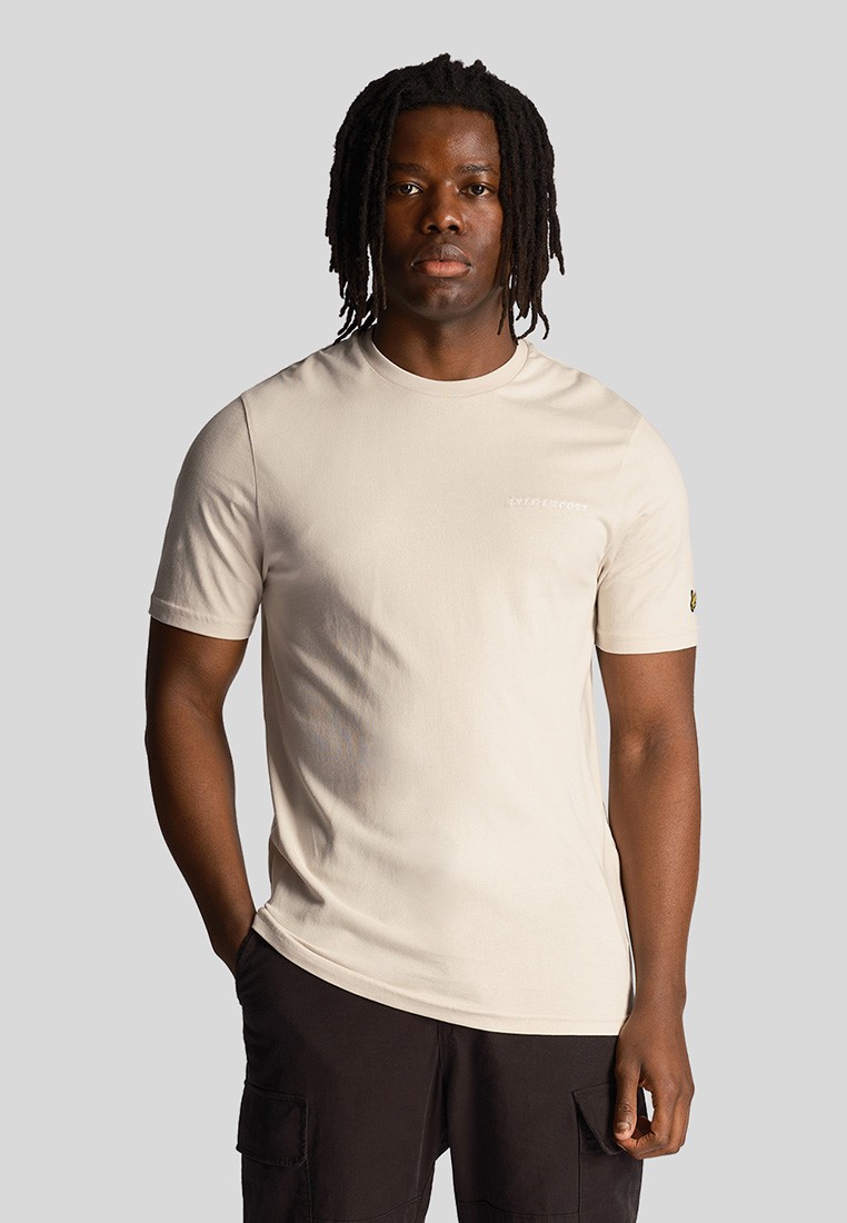Футболка Lyle & Scott Embroidered T-Shirt, цвет: бежевый, MP002XM0VEGO ...