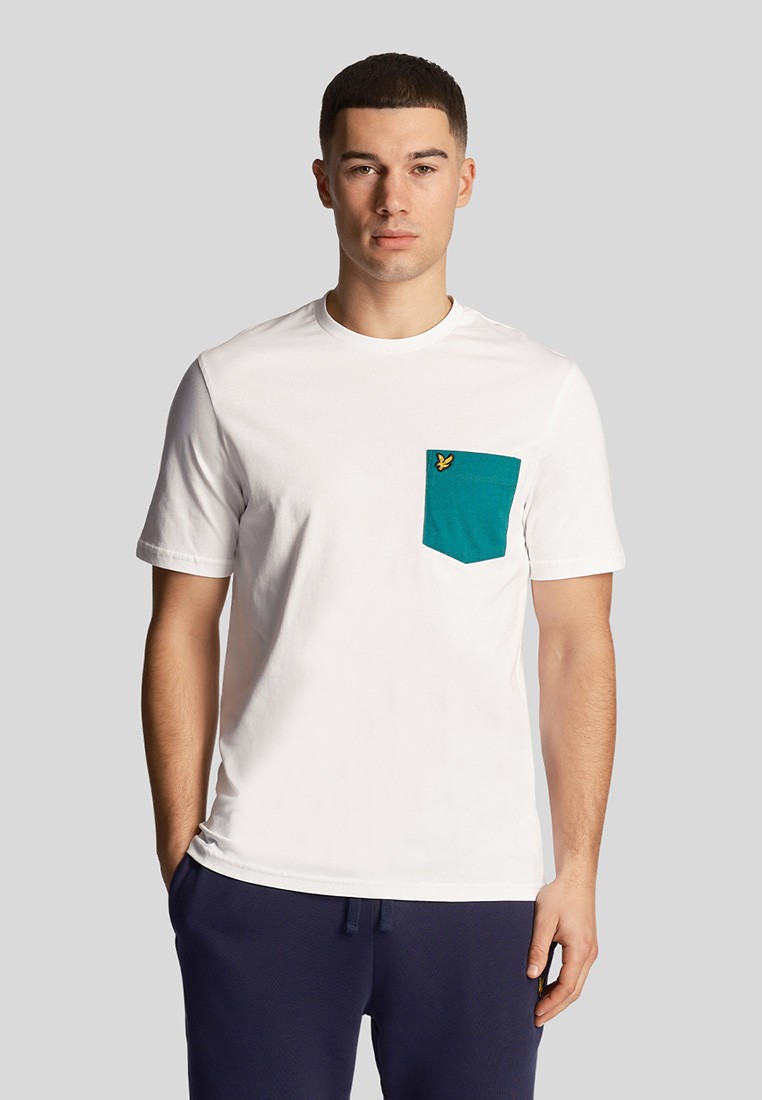 Футболка Lyle & Scott Contrast Pocket T-Shirt, цвет: белый ...