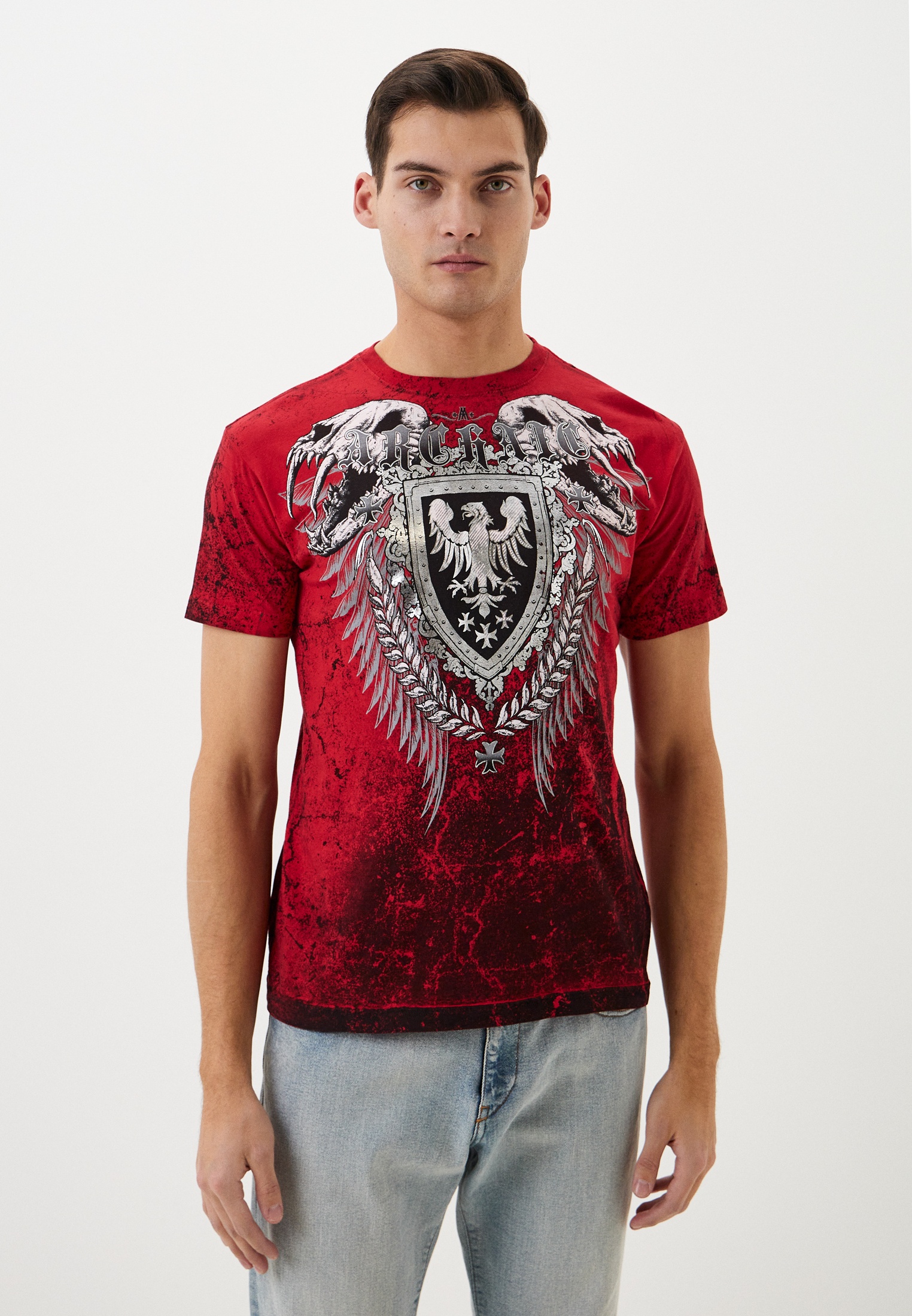 Футболка Affliction Archaic RUSE, цвет: красный, MP002XM0VGR5 — купить ...