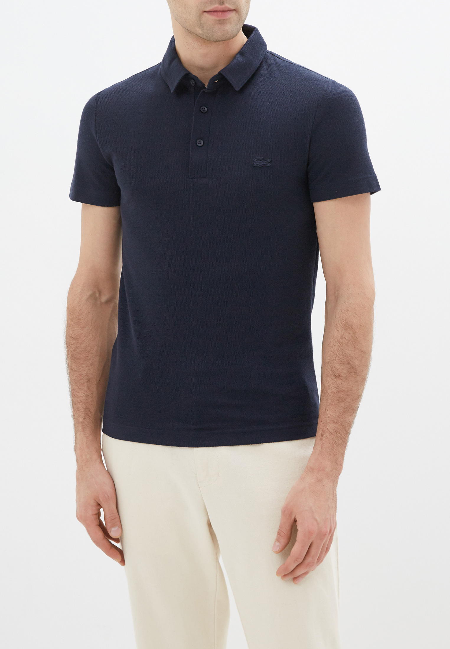 Поло Lacoste, цвет: синий, MP002XM0X49G — купить в интернет-магазине Lamoda