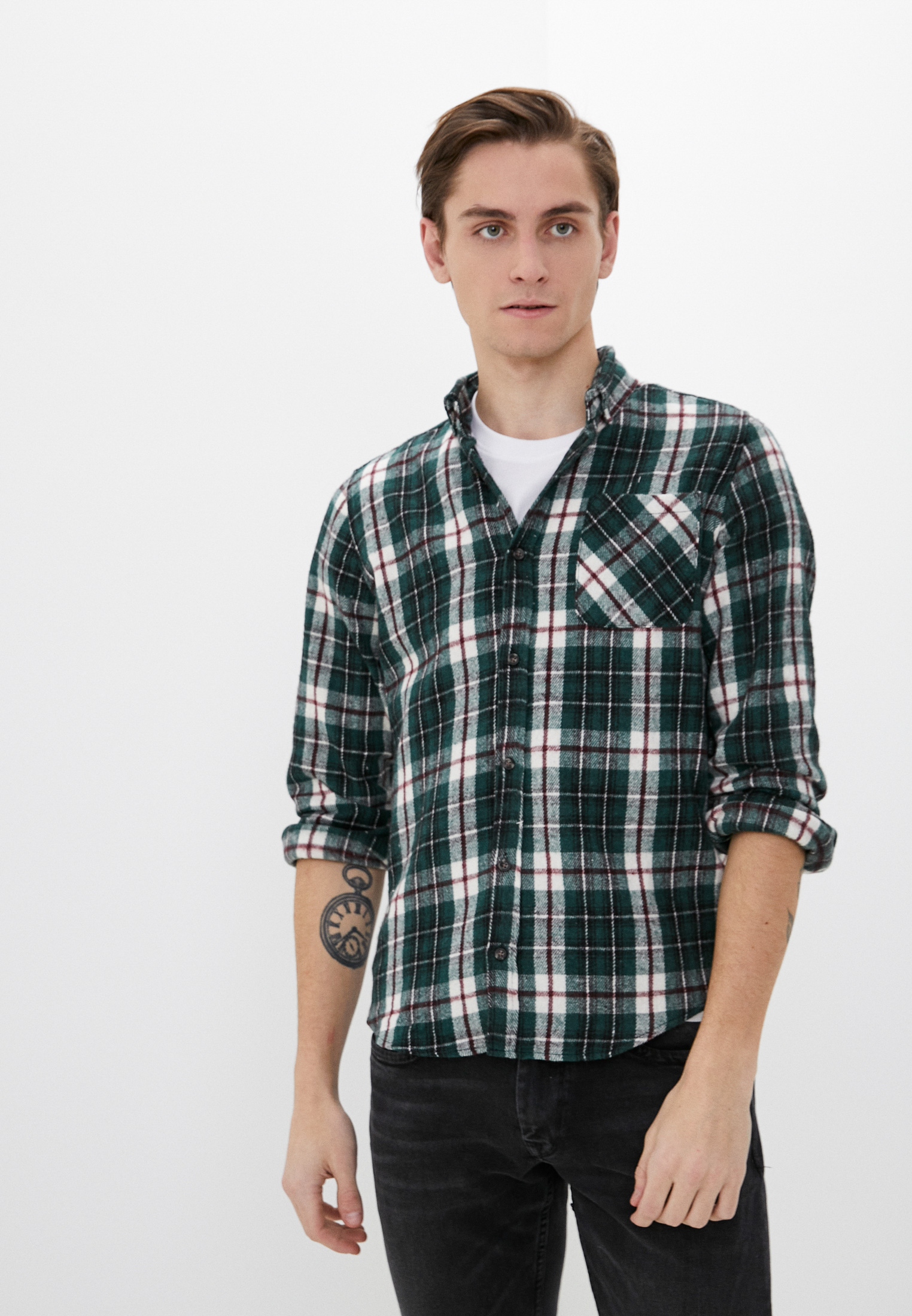 Рубашка Trendyol, цвет: зеленый, MP002XM162OD — купить в интернет ...