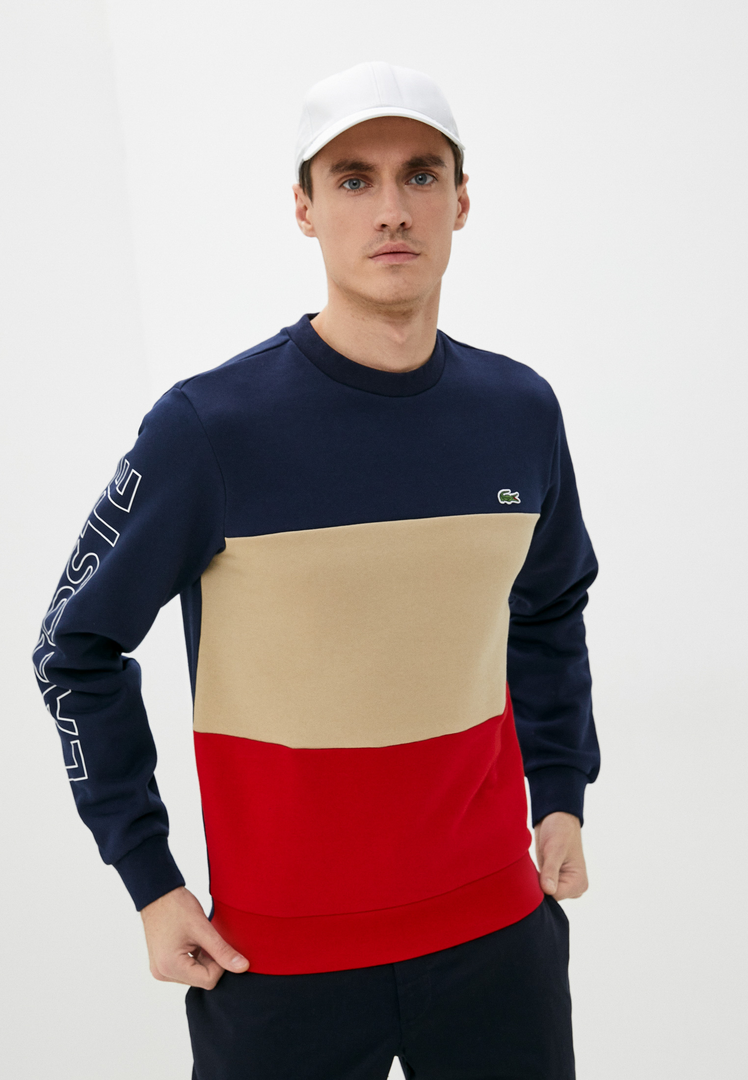 Свитшот Lacoste, цвет: синий, MP002XM1HRMS — купить в интернет-магазине ...