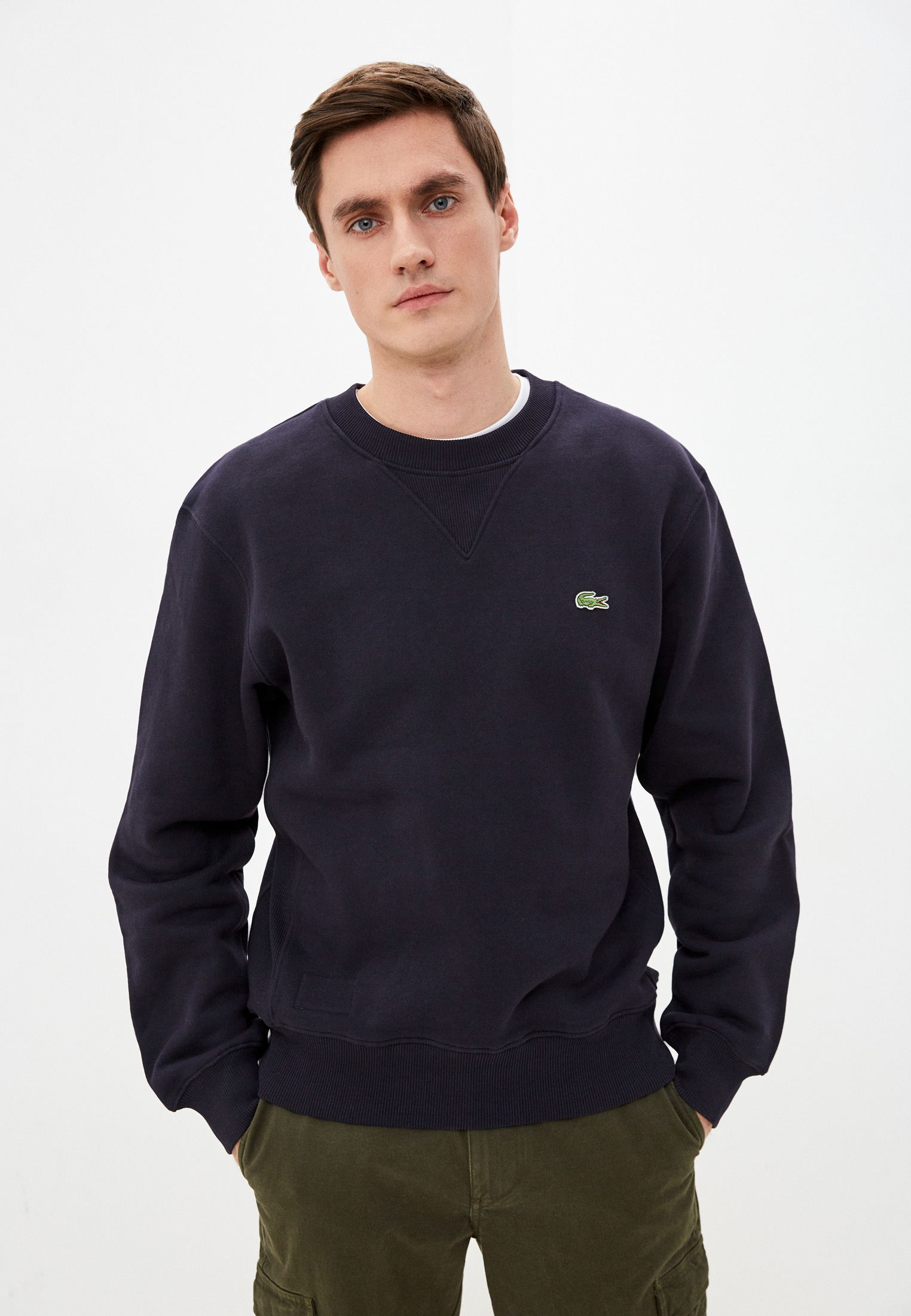 Свитшот Lacoste, цвет: синий, MP002XM1HV78 — купить в интернет-магазине ...