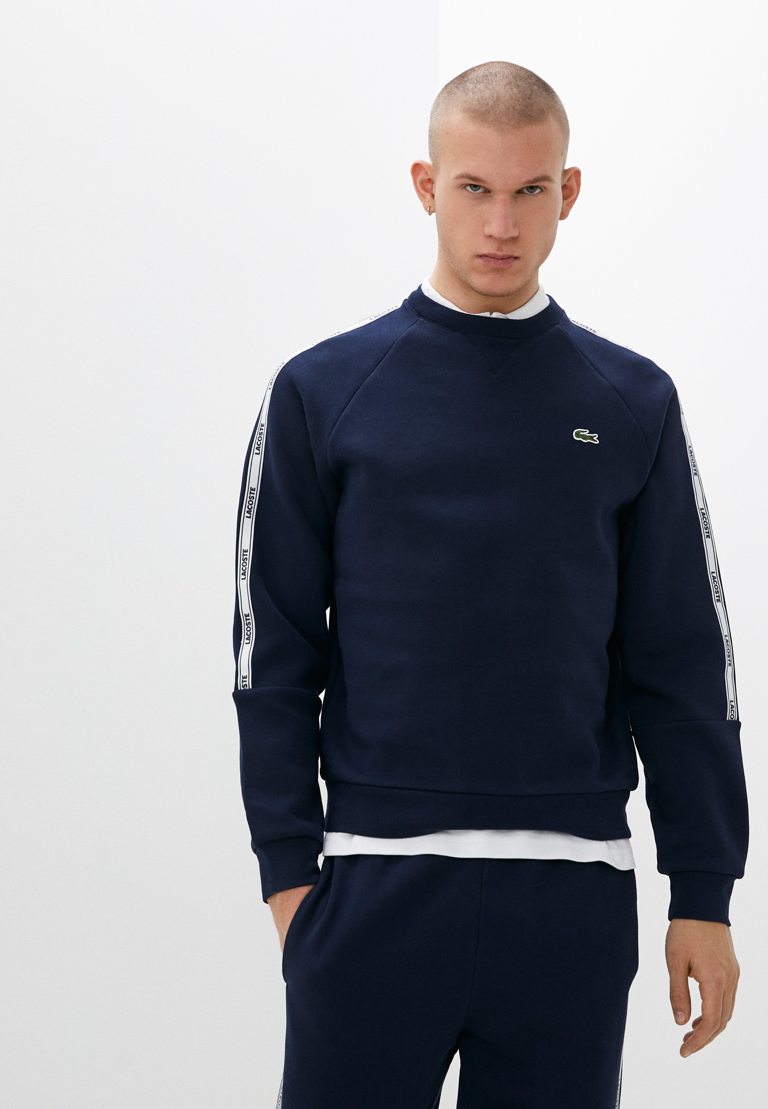 Свитшот Lacoste, цвет: синий, MP002XM1I7WA — купить в интернет-магазине ...