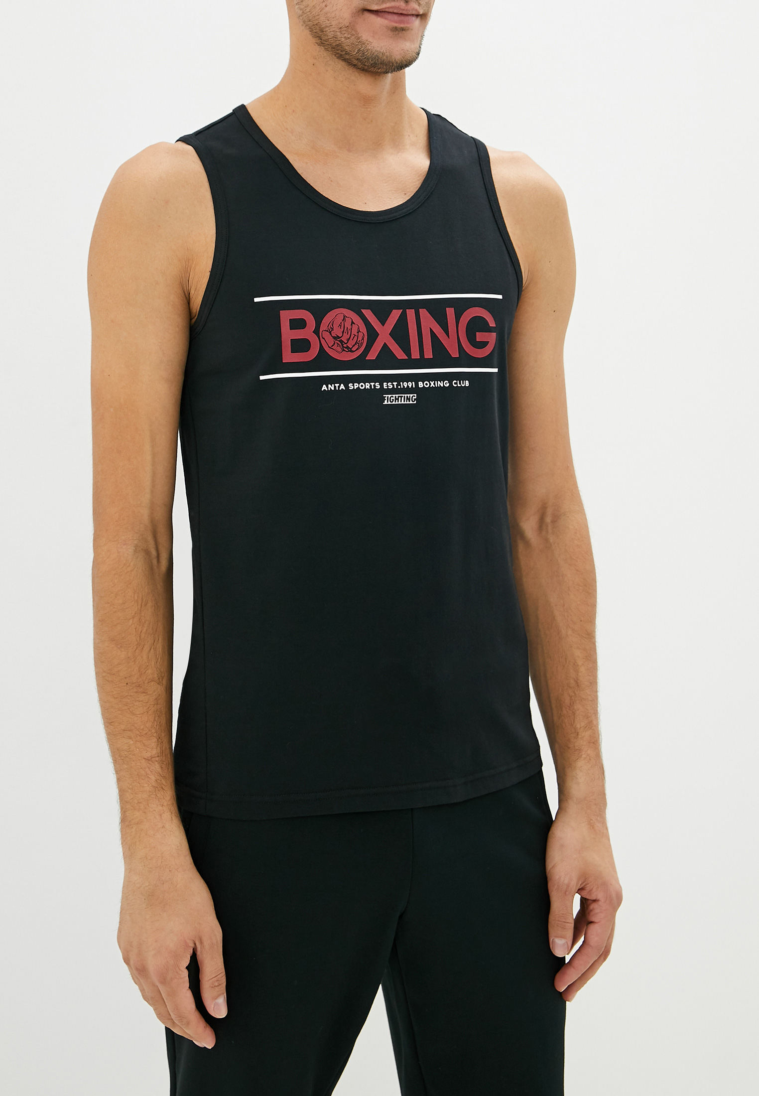 Майка спортивная Anta Boxing Fight Club LYCRA, цвет: черный ...