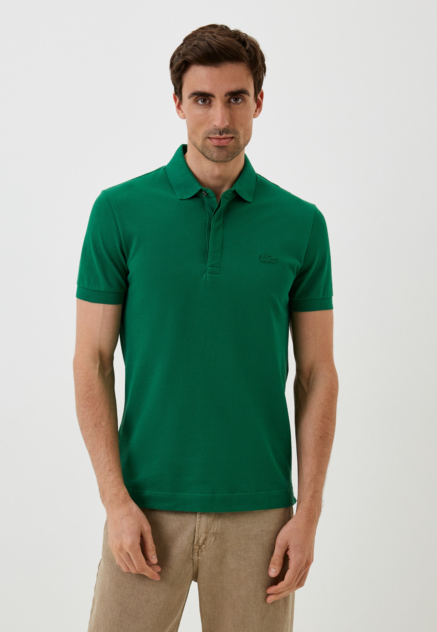 Поло Lacoste, цвет: зеленый, MP002XM1UBFN — купить в интернет-магазине ...