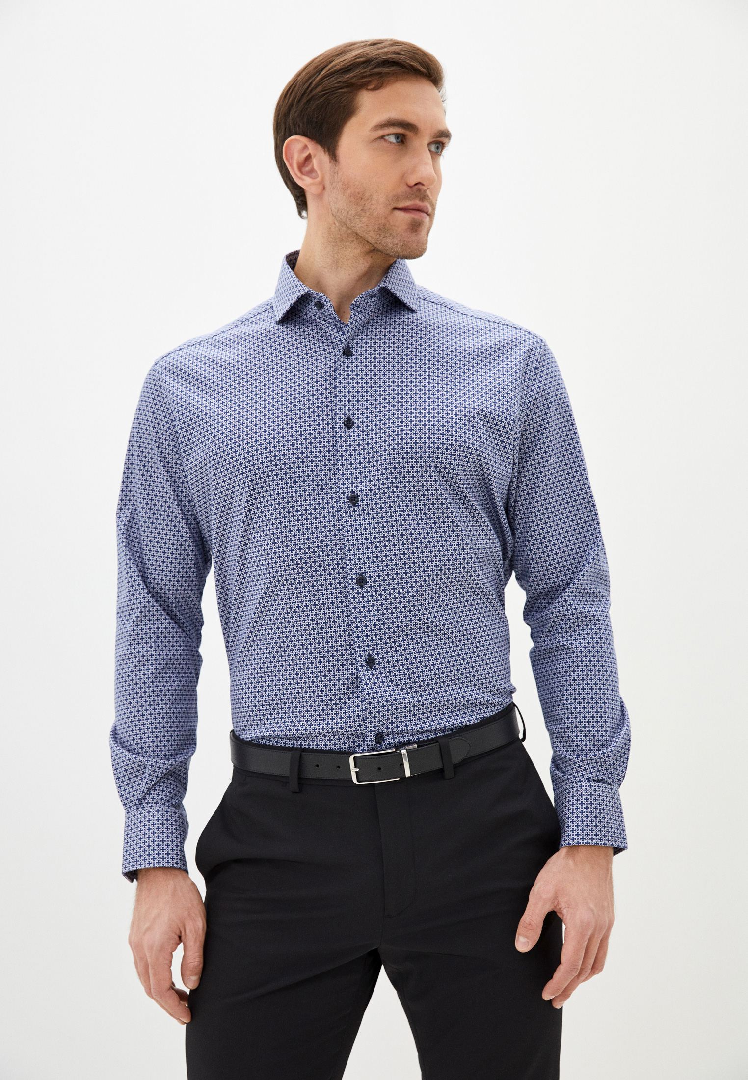 Рубашка Eterna Modern-fit, цвет: синий, MP002XM1ZQTX — купить в ...