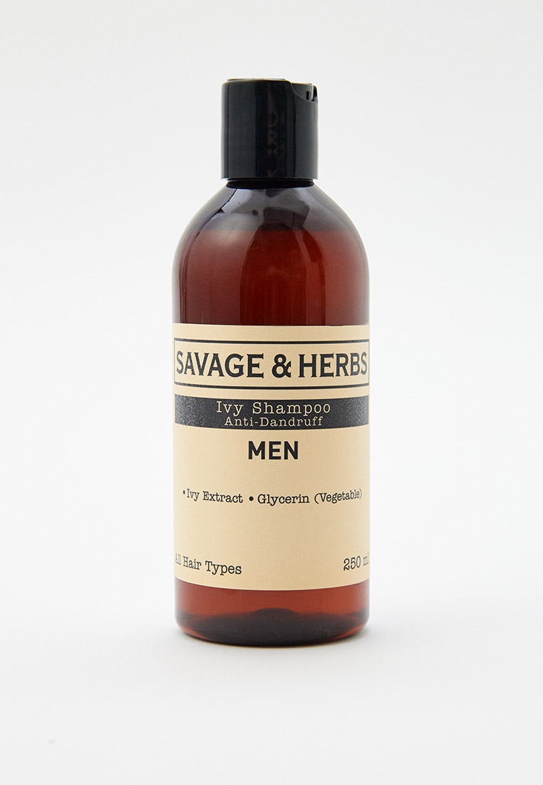 Шампунь Savage&Herbs очищающий, мужской, против перхоти, 250 мл, цвет ...