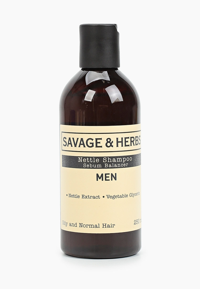 Шампунь Savage&Herbs регулирующий, мужской, для жирных волос, 250мл ...