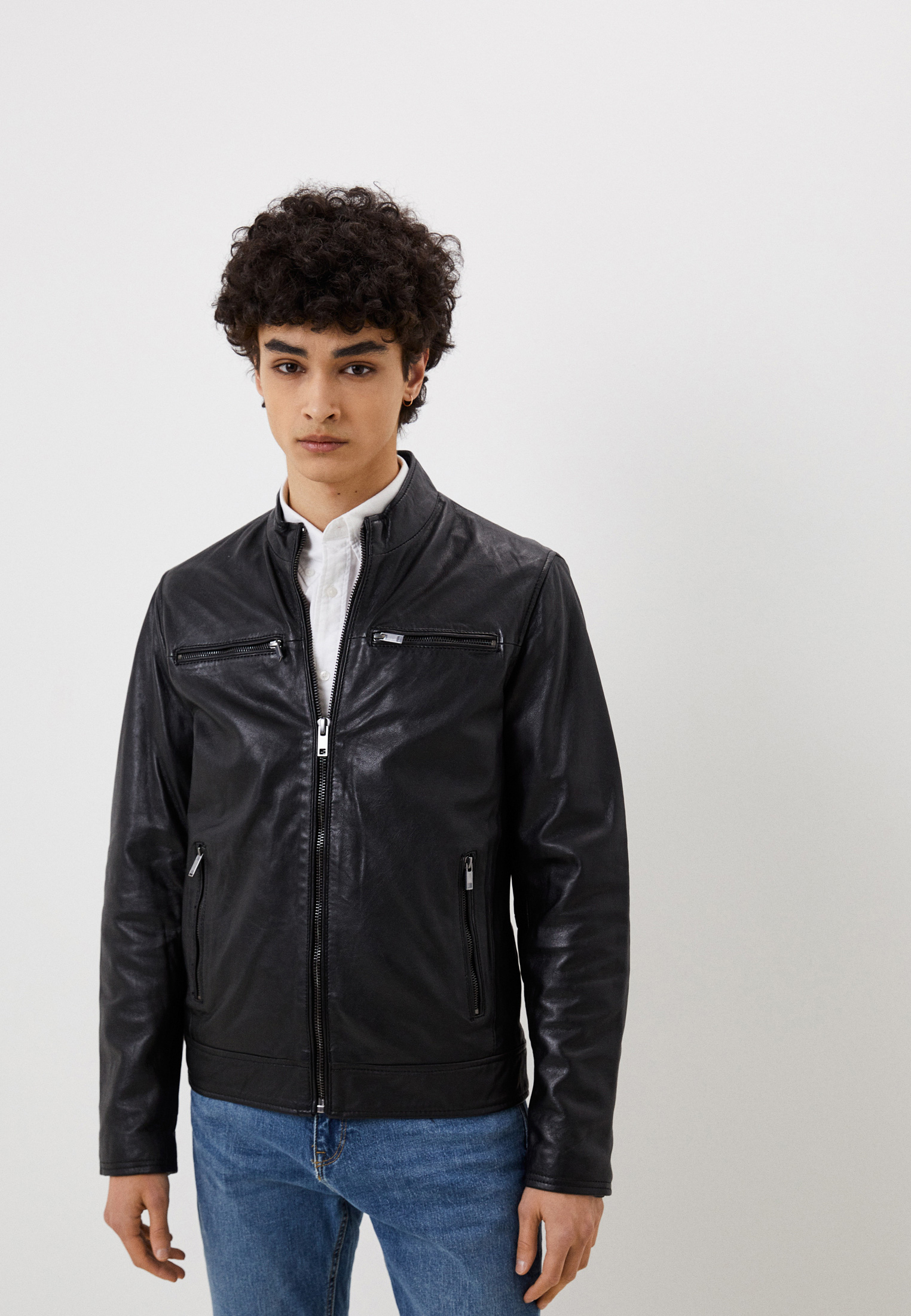 Куртка кожаная Urban Fashion for Men, цвет: черный, MP002XM254UX ...