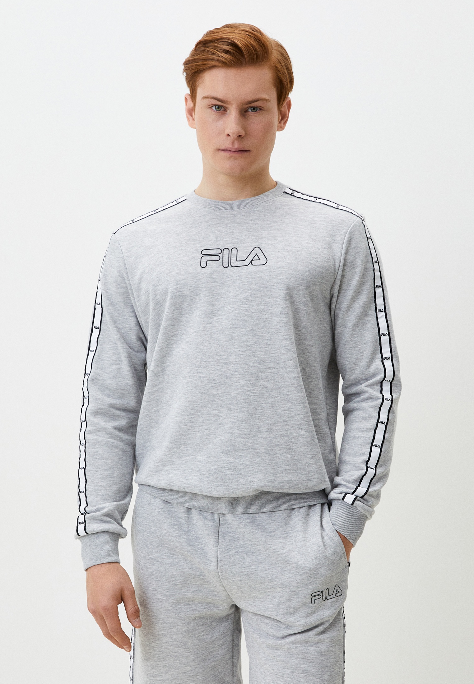 Свитшот Fila, цвет: серый, MP002XM25B32 — купить в интернет-магазине Lamoda