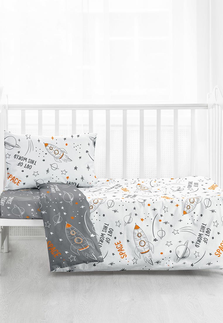 Постельное белье детское Juno 40х60 Space White, цвет: белый ...