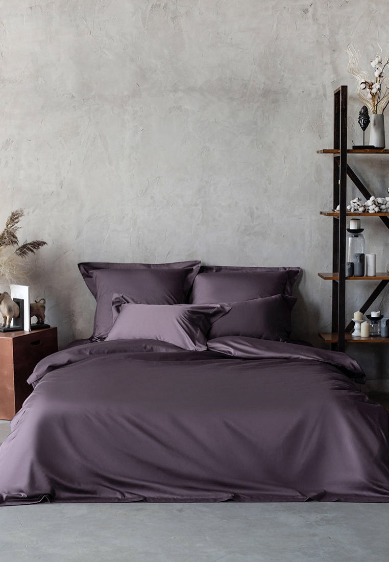Постельное белье Семейное Bellehome Стефания Grape, сатин-премиум ...