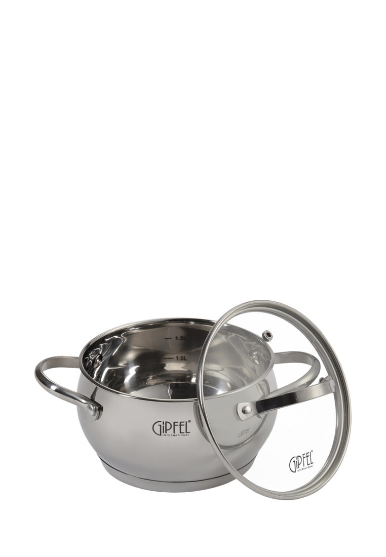 Кастрюля и крышка Gipfel 1.8 л, цвет: серый, MP002XU05G8L — купить в ...