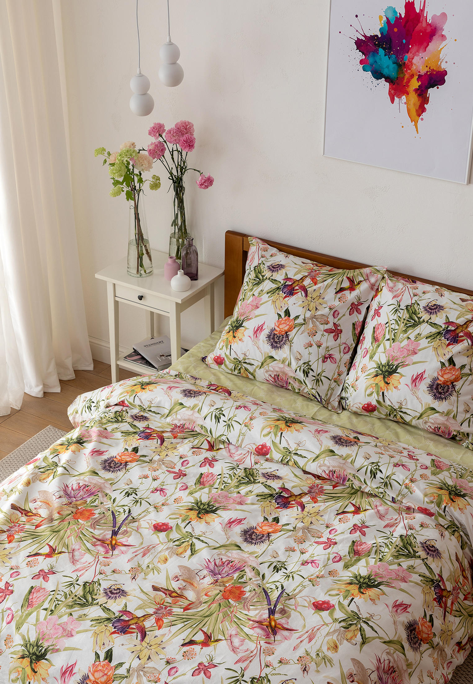 Постельное белье 1,5-спальное Cozy Home Paradise, цвет: белый ...