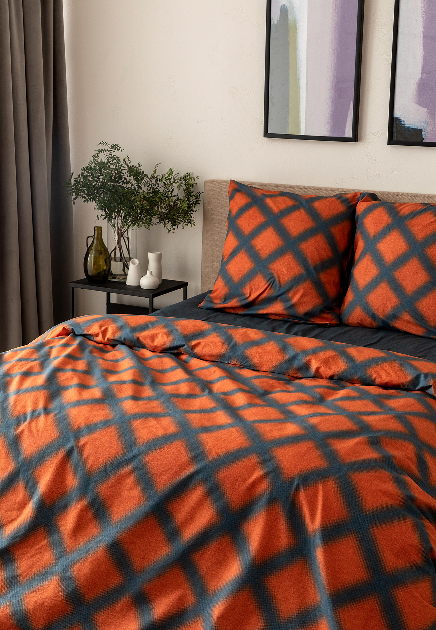 Постельное белье Евро Cozy Home Abetina, цвет: оранжевый, MP002XU0DGB6 ...