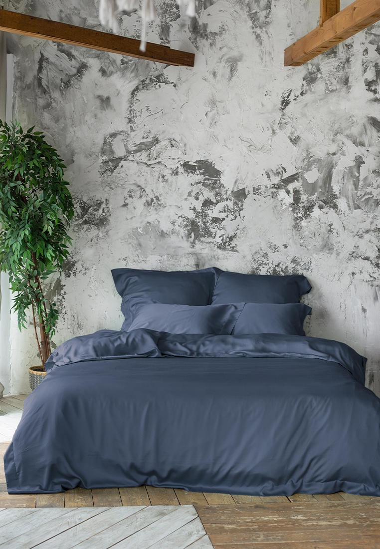 Постельное белье Семейное Bellehome Shiny Thunder, тенсель-премиум 300 ...