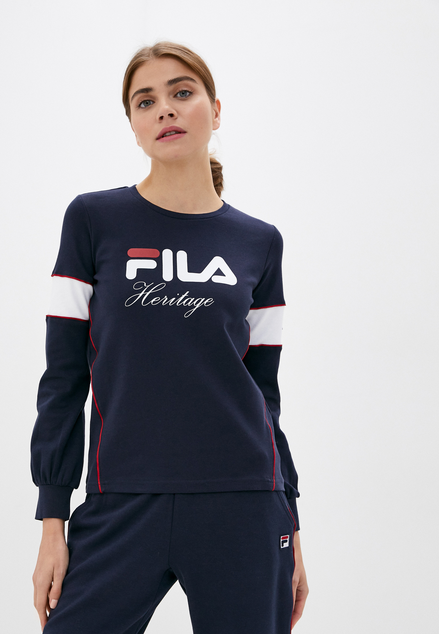 Свитшот Fila, цвет: синий, MP002XW003HD — купить в интернет-магазине Lamoda
